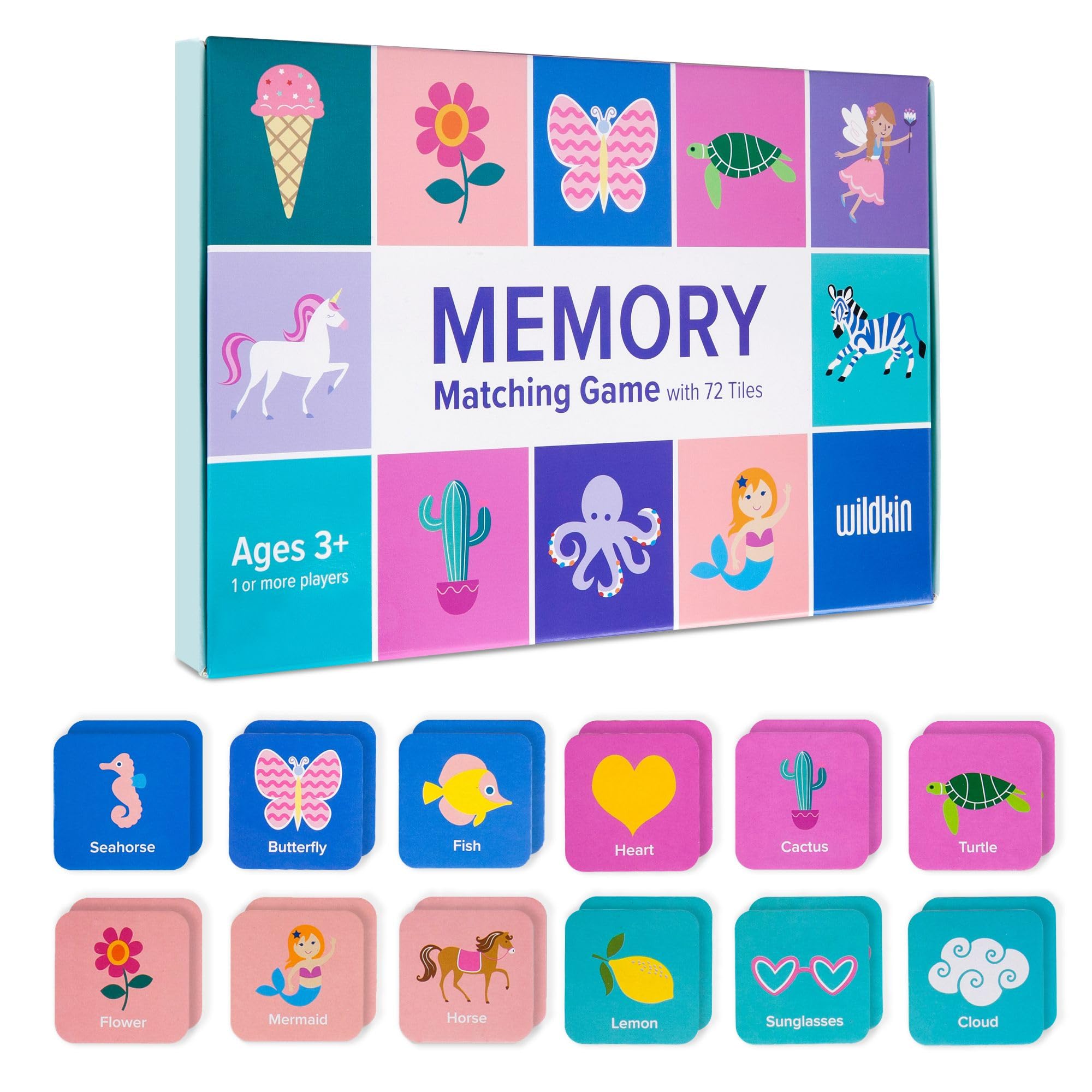 Amazon.com: Wildkin Memory Matching Game Cards for Boys & Girls ...