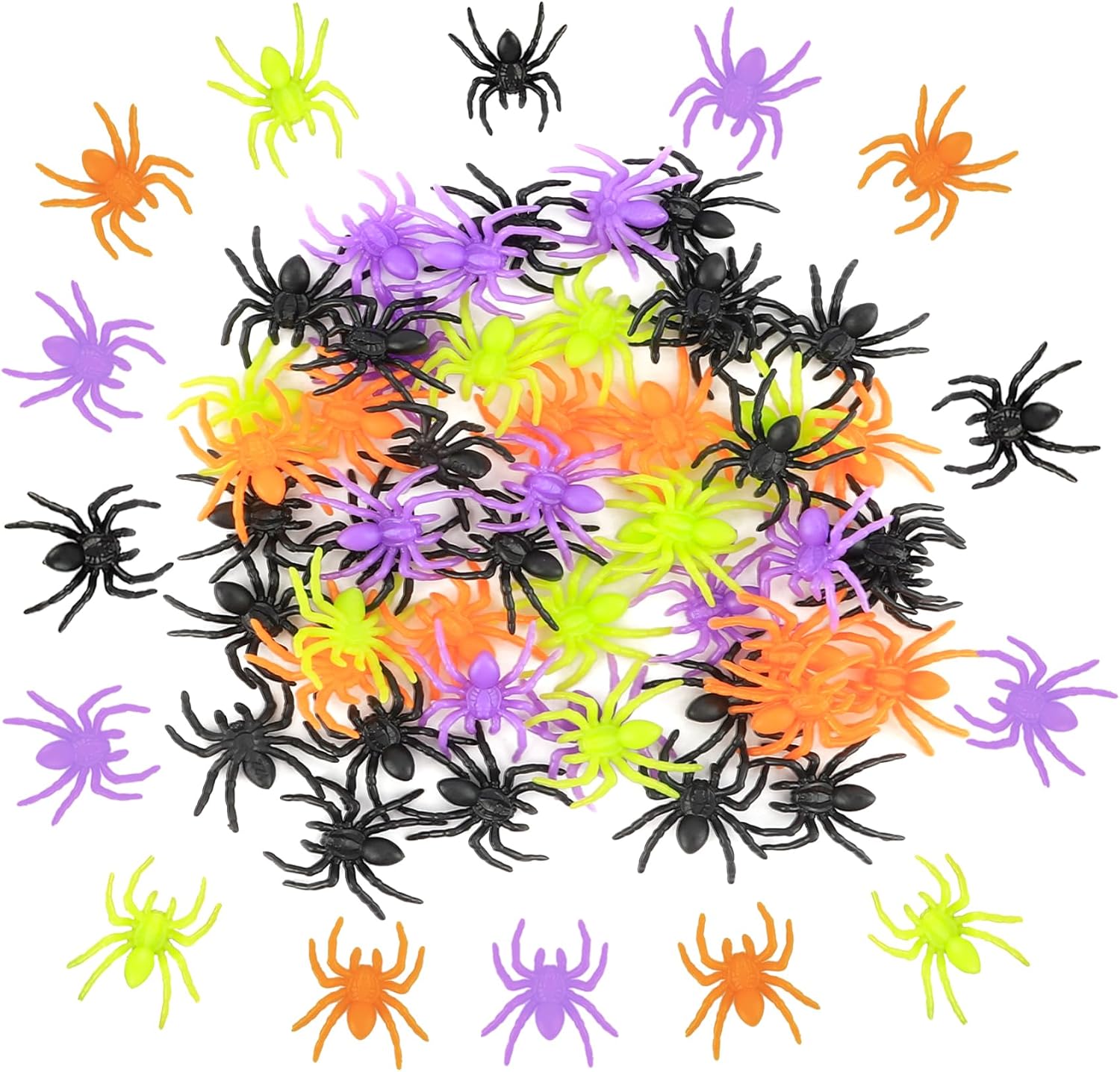 Amazon.com: Plastic Spiders Halloween Decorations, 50PCS Realistic ...