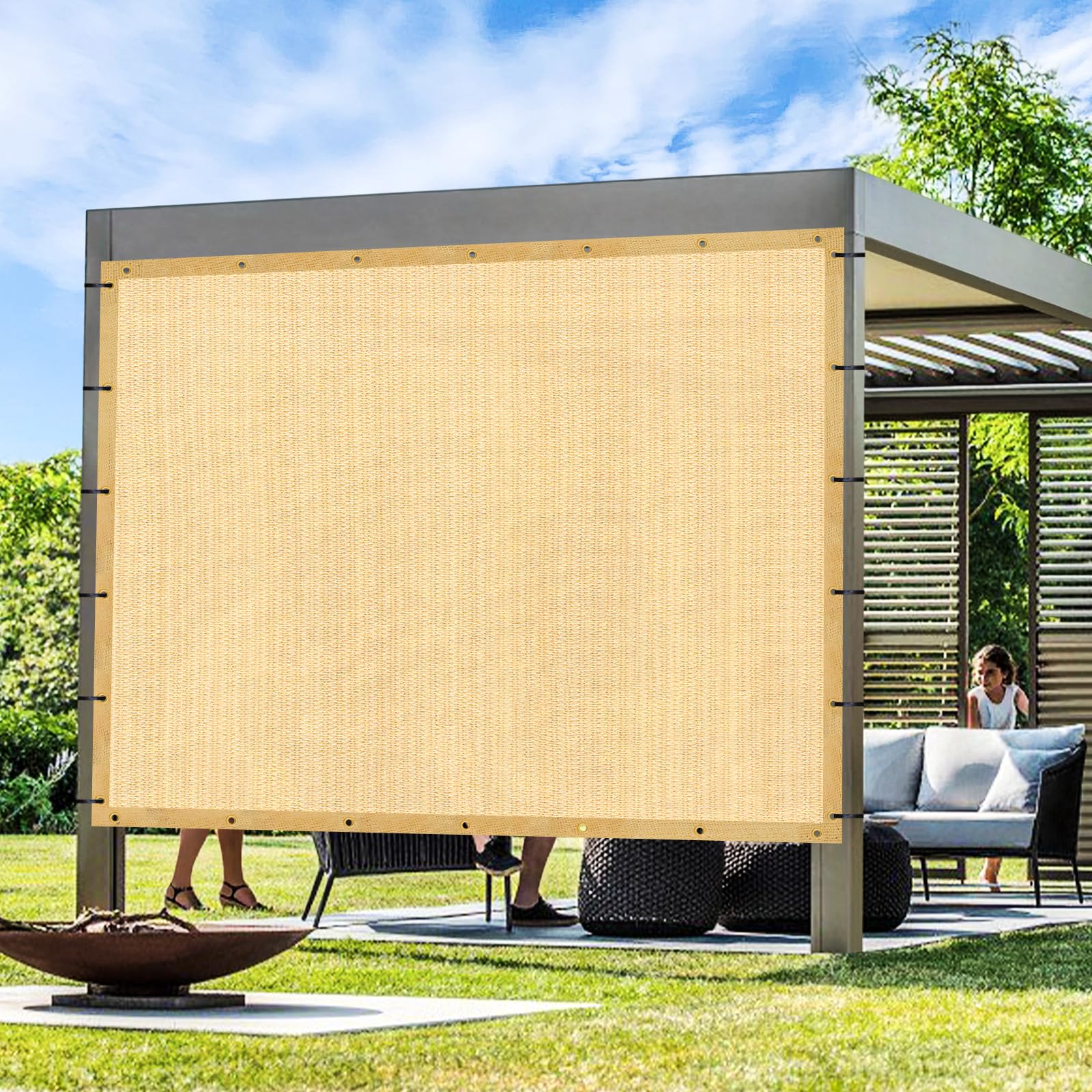 Amazon.com : Artpuch Outdoor Pergola Shade Cover 14x17 FT Sun Shade ...