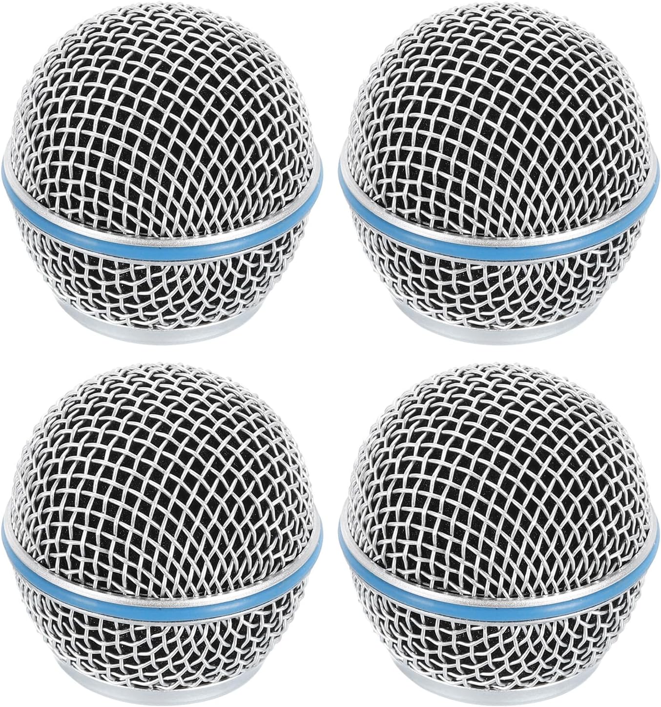 sourcing map 4pcs Mesh Microphone Grill Head Wired Microphone Ball Head ...