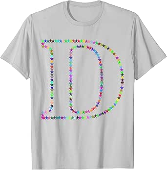 Amazon.com: Alphabet Letter D Star T-shirt for Kids & Adults : Clothing ...