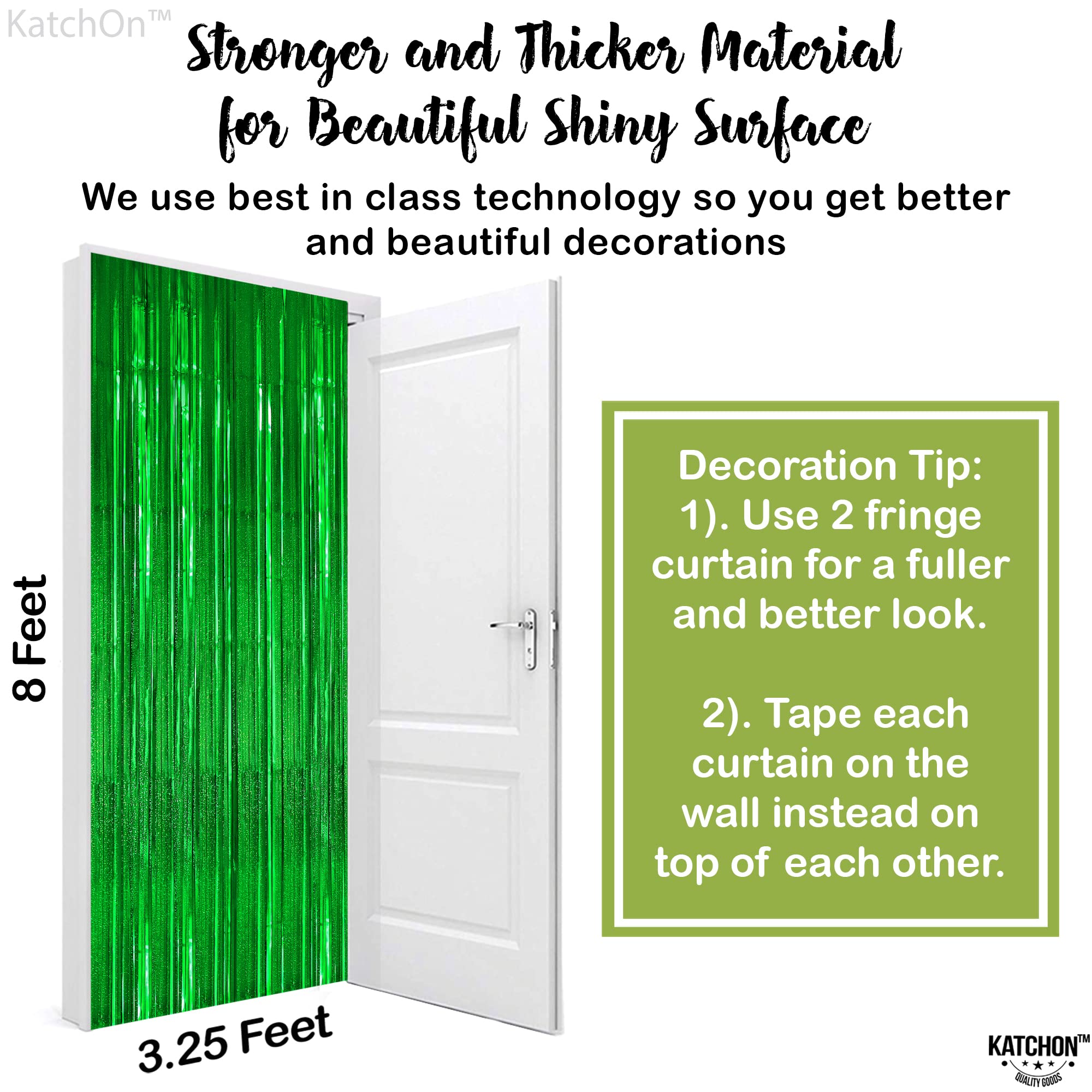 Snapklik.com : KatchOn, XtraLarge Iridescent Green Streamers Party ...