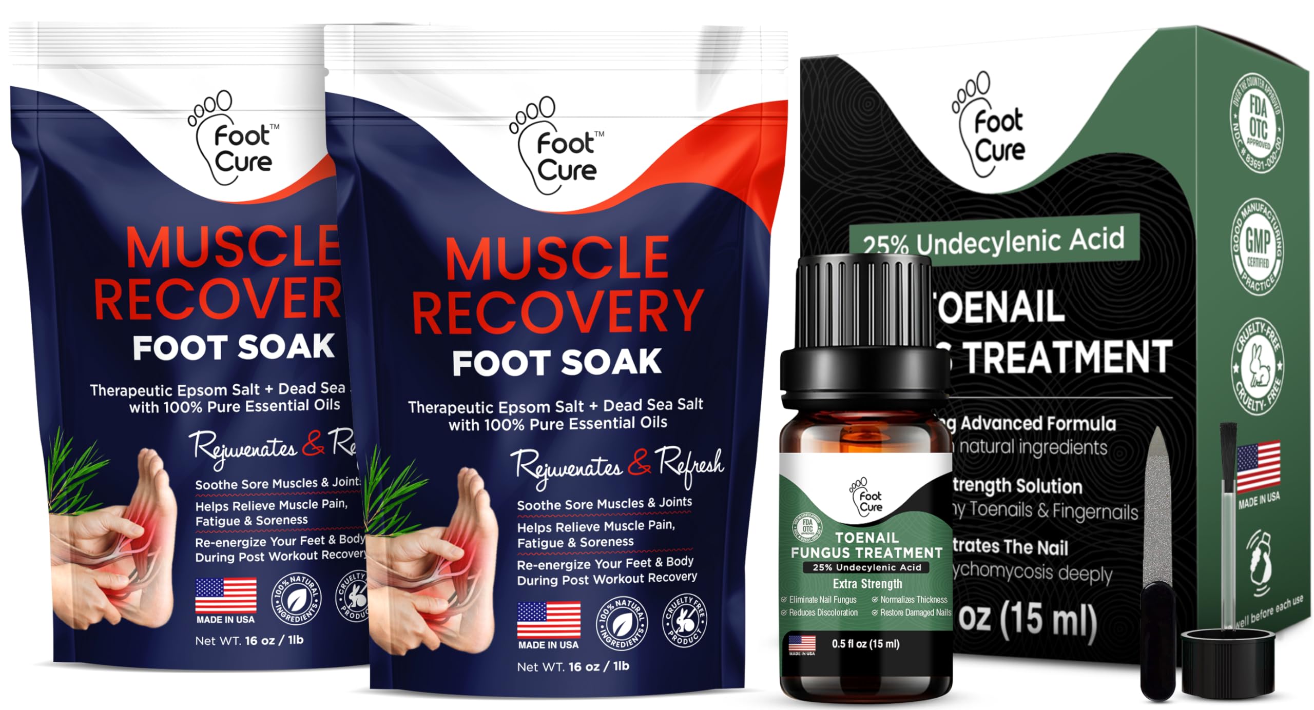 Amazon.com: Muscle Relief Foot Soak with Epsom Salts - All Natural ...