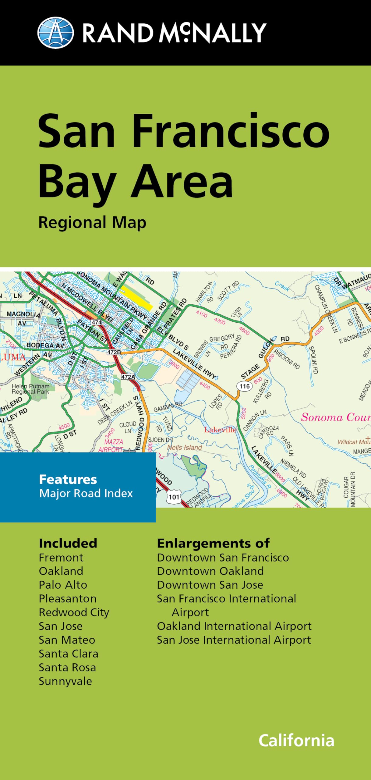 Rand McNally Folded Map: San Francisco Bay Area Regional Map: Amazon.co ...
