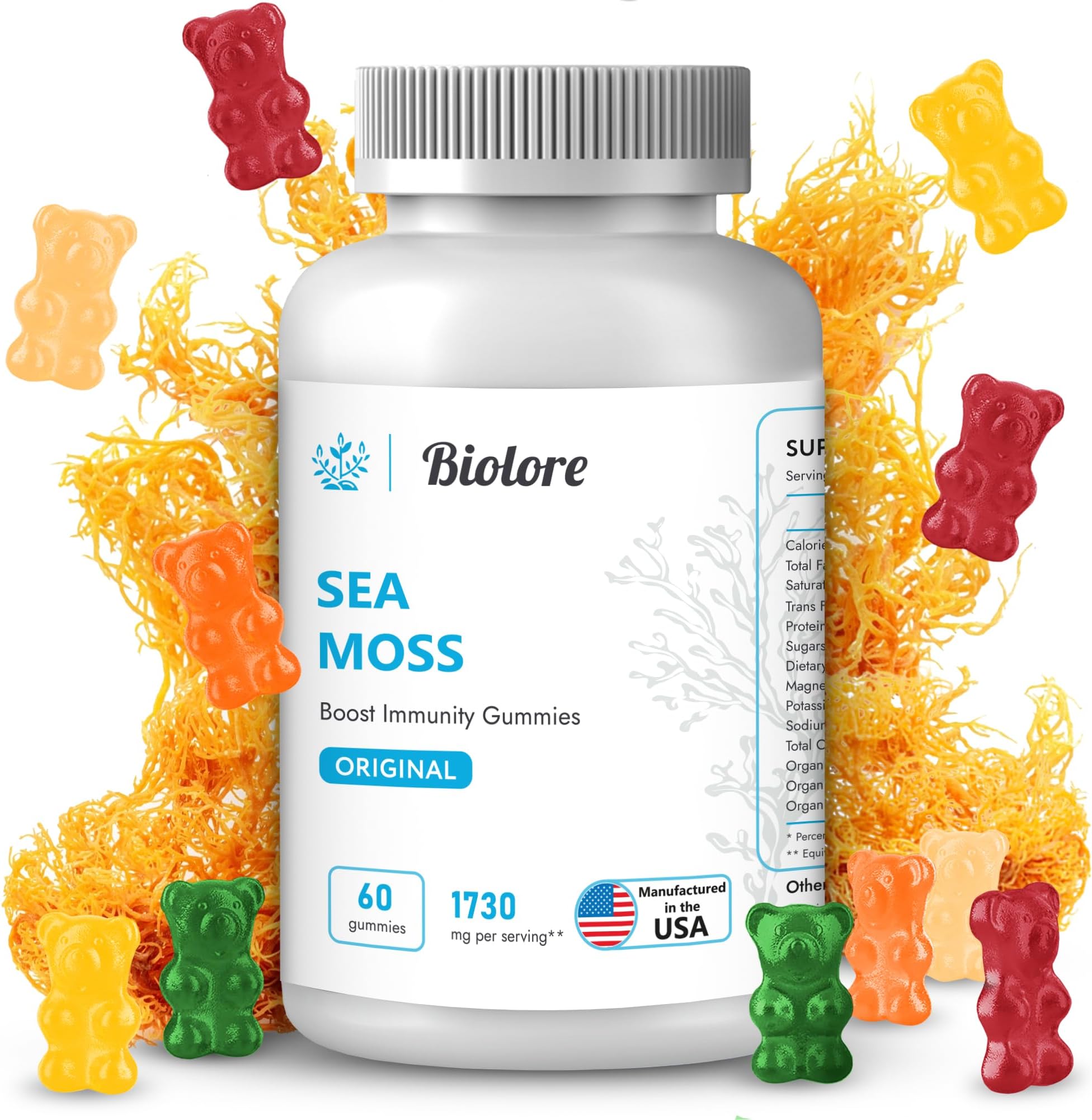 Amazon.com: Sea Moss Gummies, Contains Irish Sea Moss, Organic Extract ...