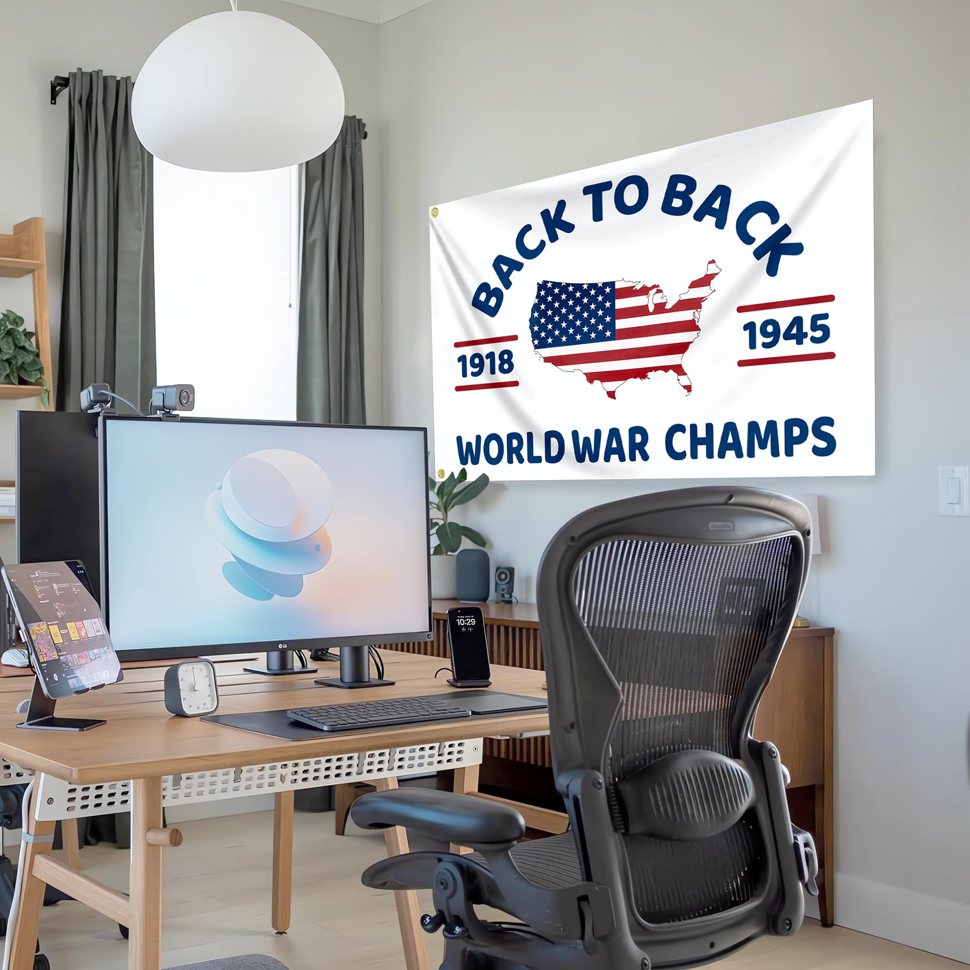 Snapklik.com : Back To Back Flag 3x5 Ft Funny Man Cave Wall World War ...