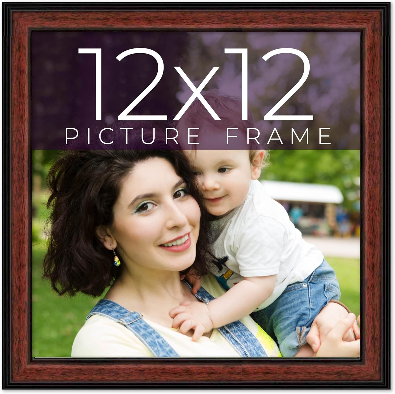 Amazon.com - 12x12 Frame Executive Brown Round Mahogany Finish Solid ...
