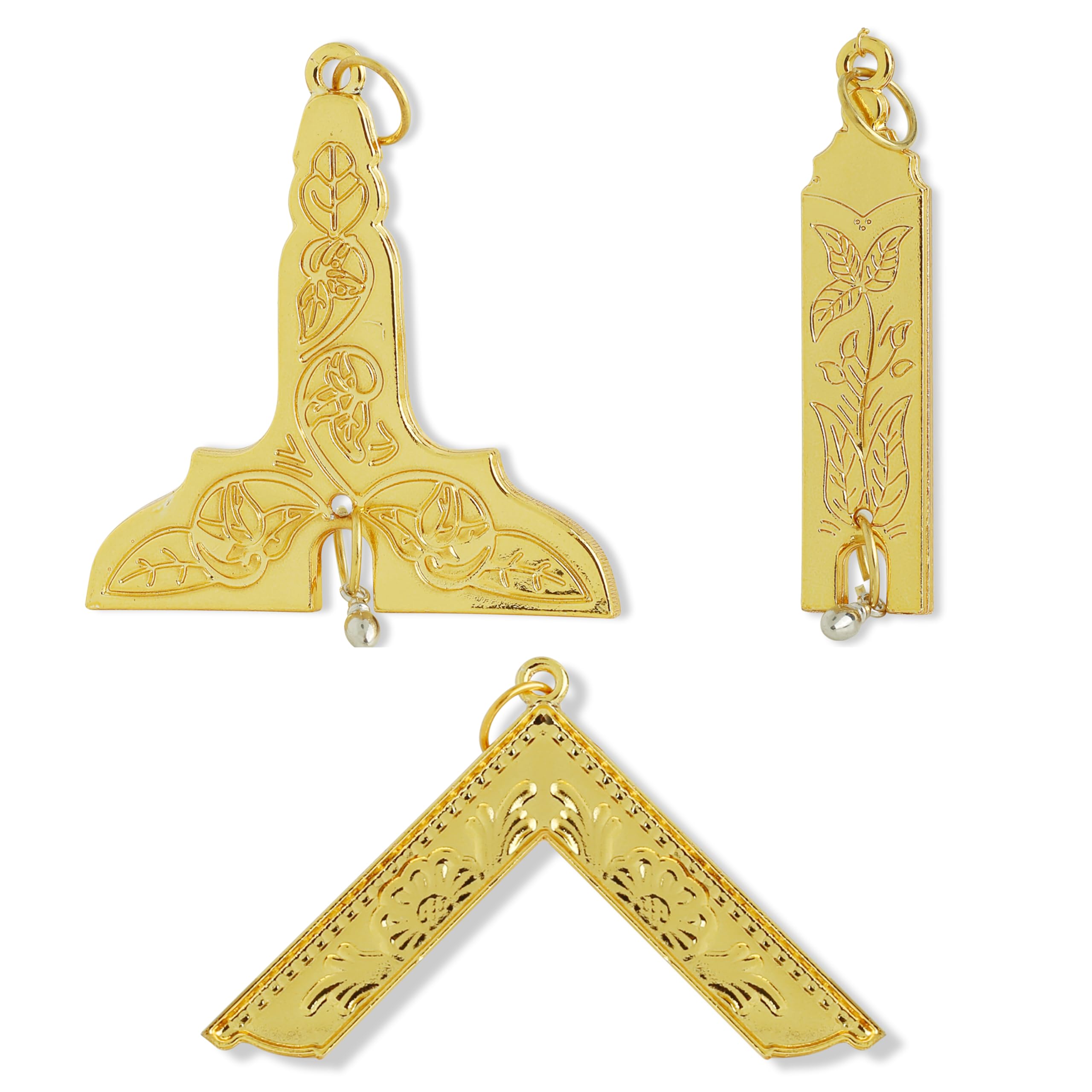 JEVVY CRAFTS Masonic Collar Jewels Blue Lodge Officers Gold-Platted ...