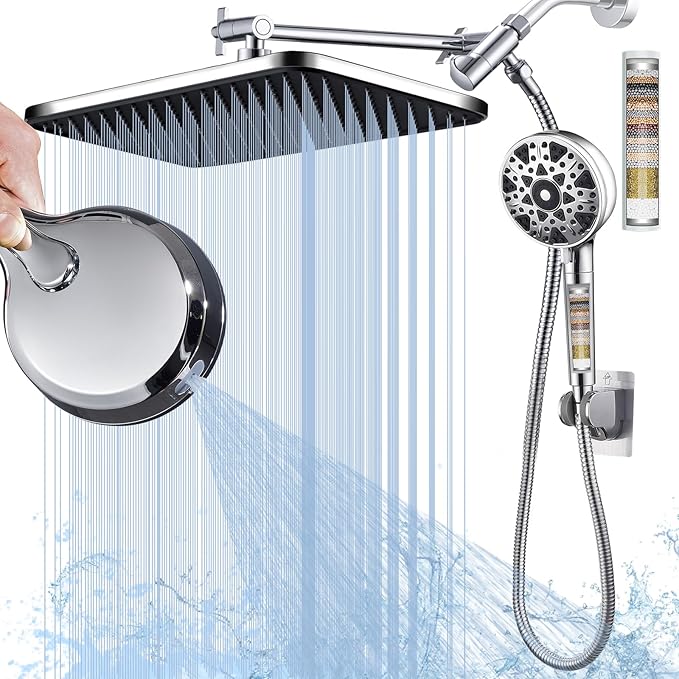 BSTGZLUXU Regadera Teléfono con Filtro - Regaderas para Baño Dual (14 ...