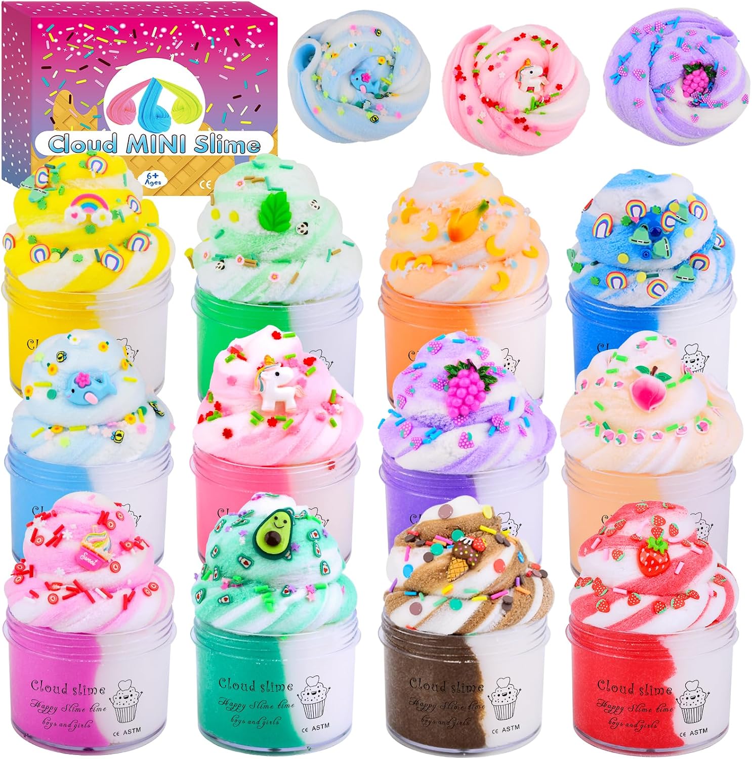 Amazon.com: 12 Pack Cloud Slime Kit, School Classroom Gifts Exchange ...
