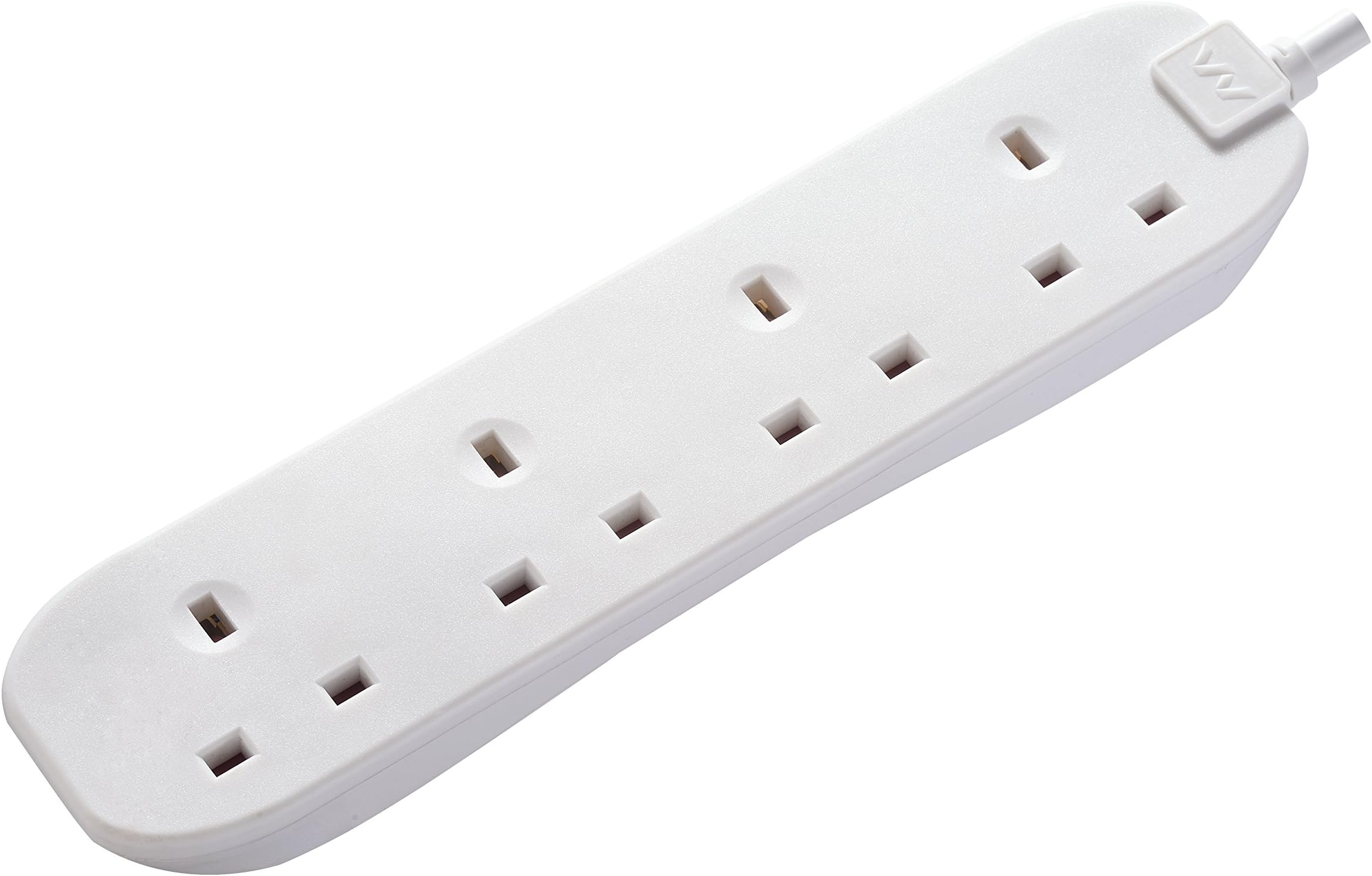 Masterplug Four Socket Extension Lead, 5 Metre, White : Amazon.co.uk ...