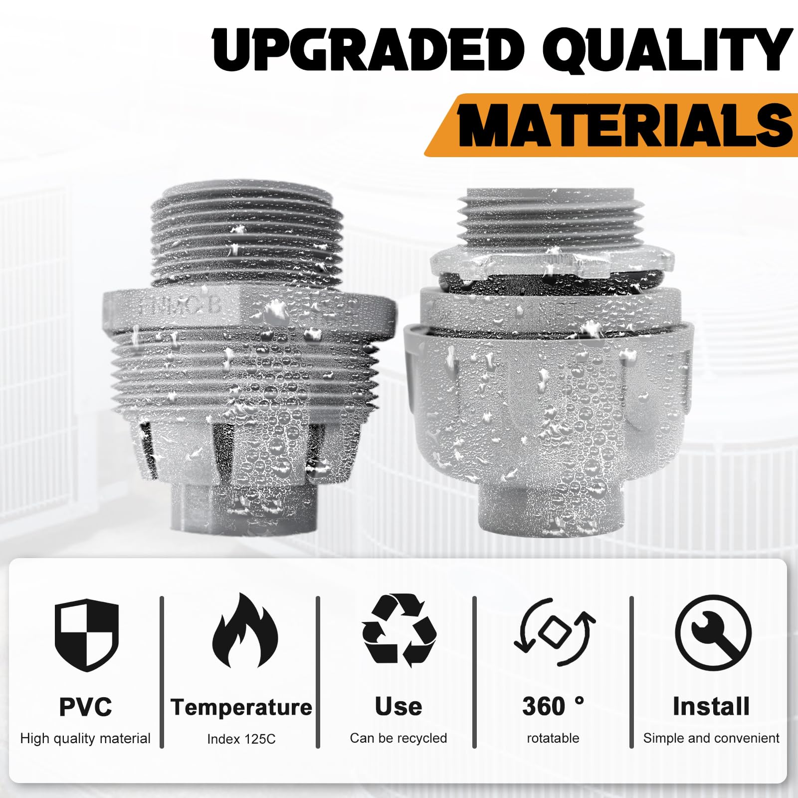 Snapklik.com : 1-1/4 Inch Liquid Tight Connector PVC Flexible Conduit ...