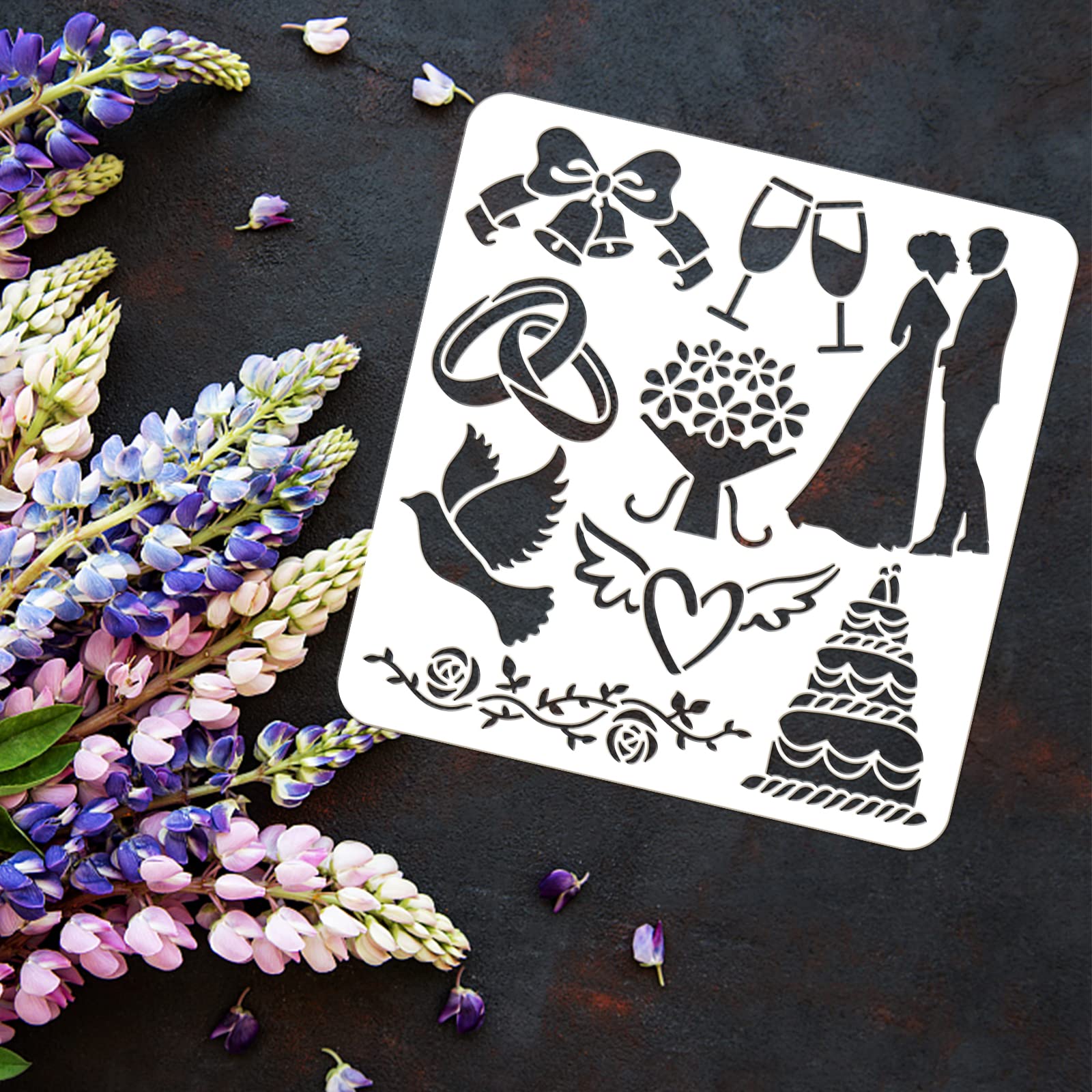 Stencil Art Wedding Border Stencil Art Nouveau Frame SVG Book Border