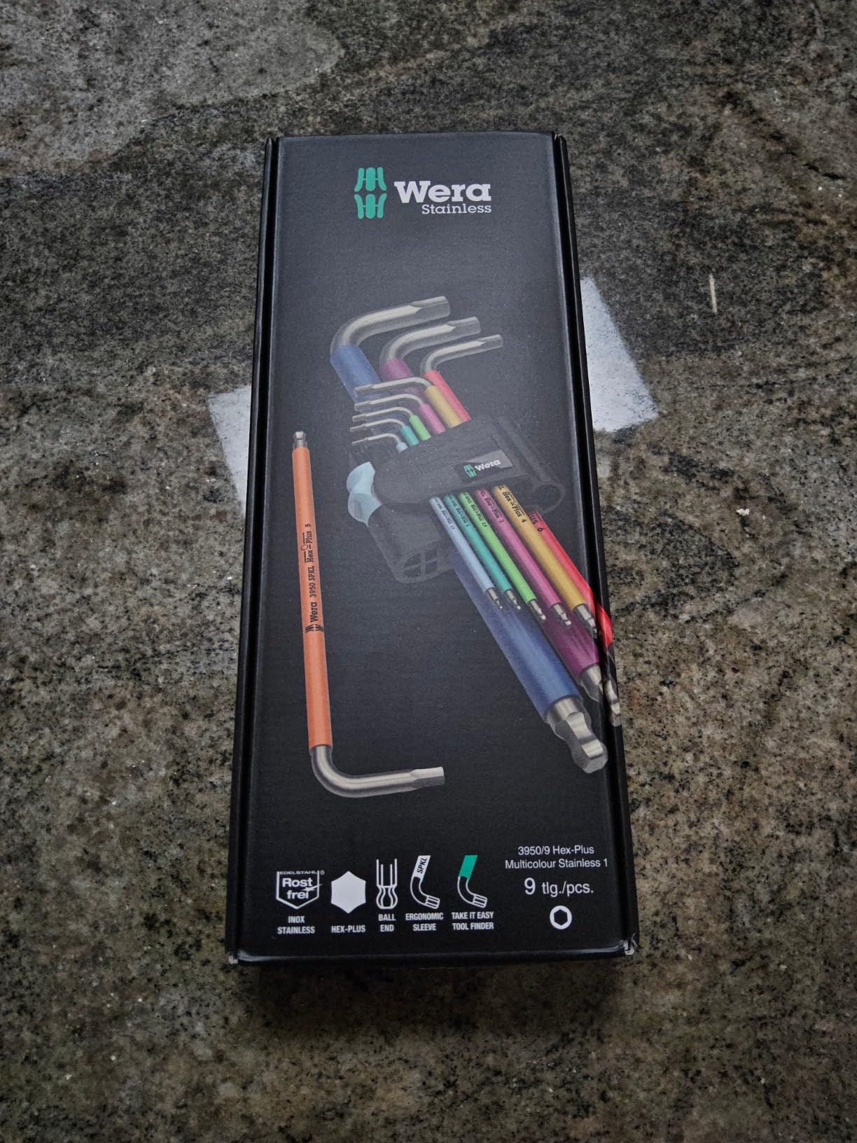 Wera 967/9 Multicolour Ball End Torx and Security Torx L-Key 9-Pieces ...
