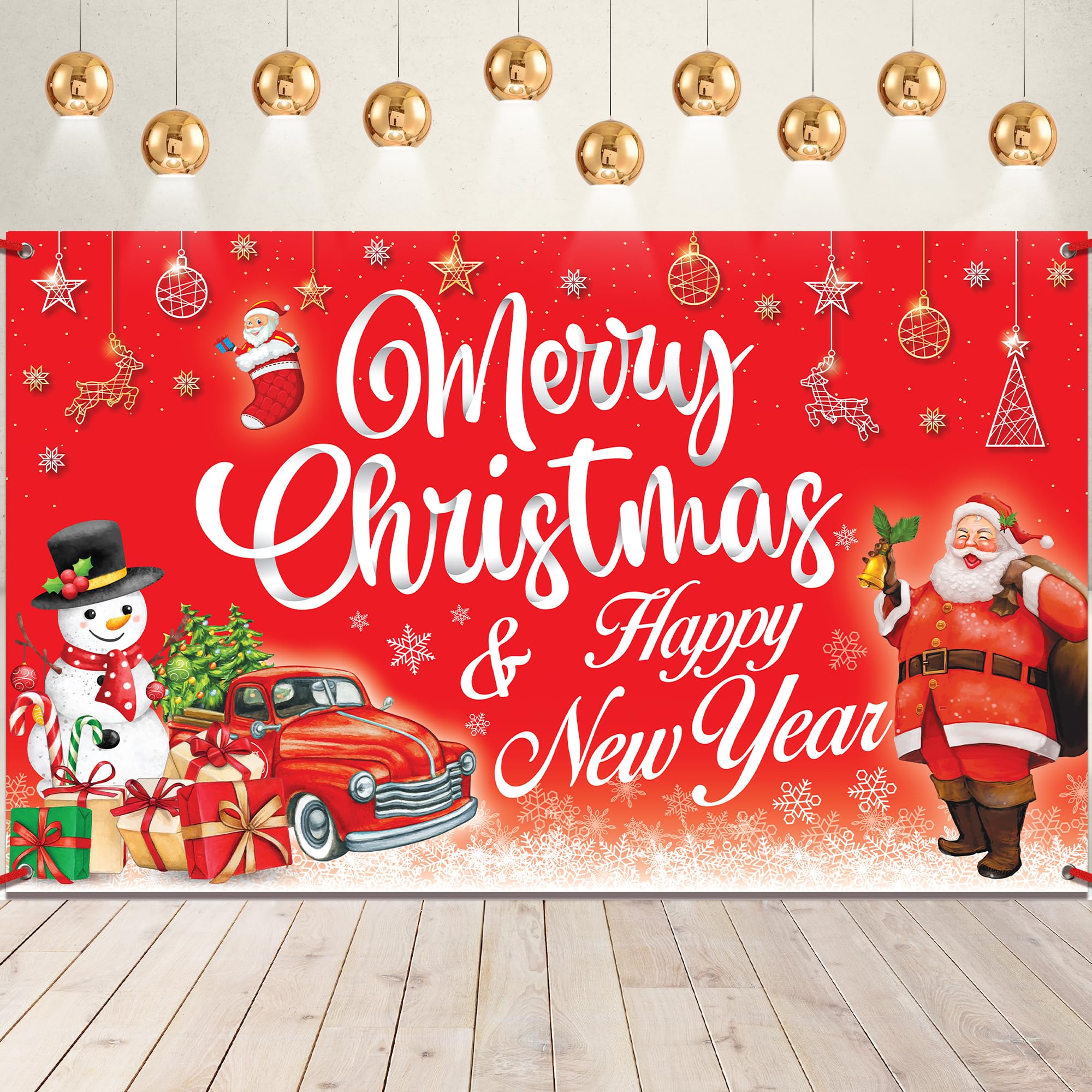 Amazon.com: KatchOn, Merry Christmas Banner Decor - XtraLarge, 72x44 ...