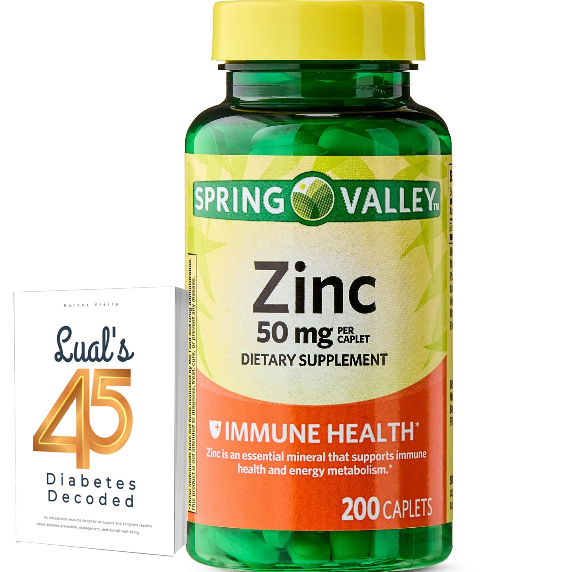 Amazon.com: Spring Valley Zinc 200 Caplets Dietary Supplement | Zinc ...