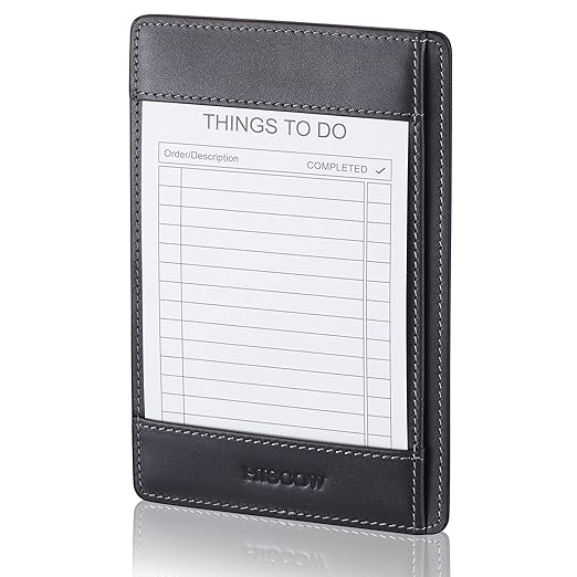 HISCOW Italian Leather To Do List Notepad & Pocket Notebook - 3x5 Memo ...