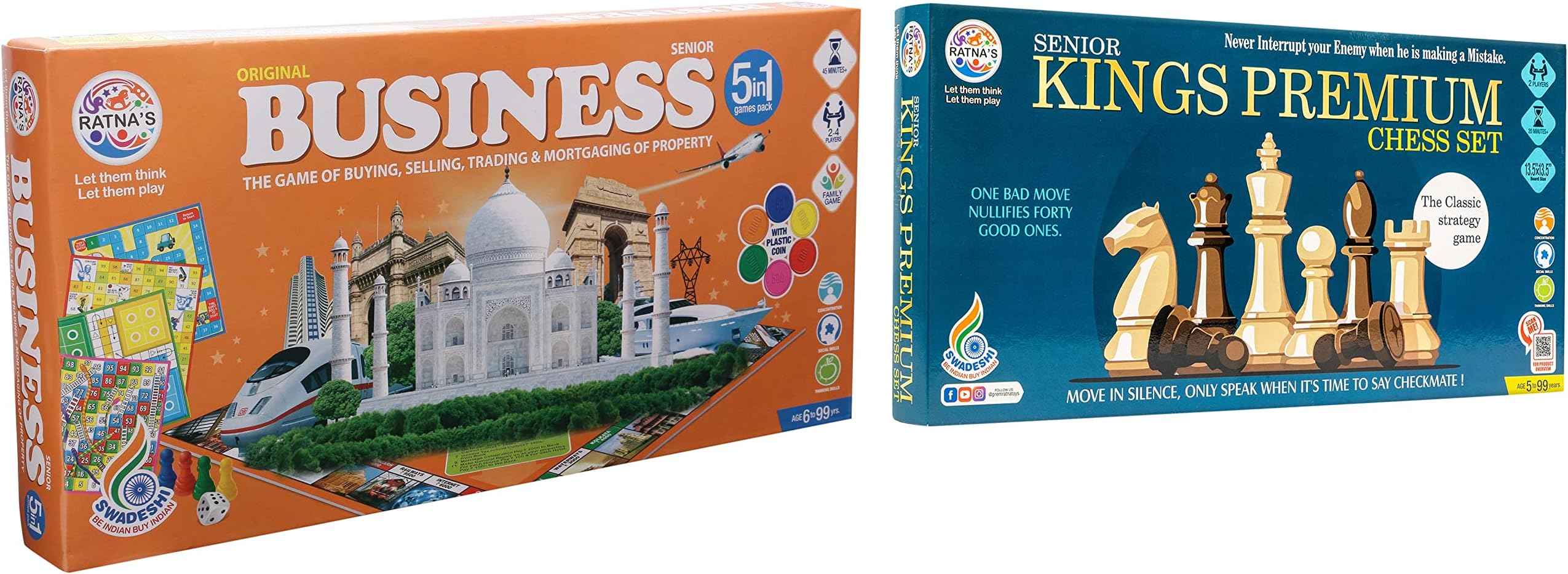 Buy Ratna's Strategy Game Kings Premium Chess Set for Kids with Logical ...
