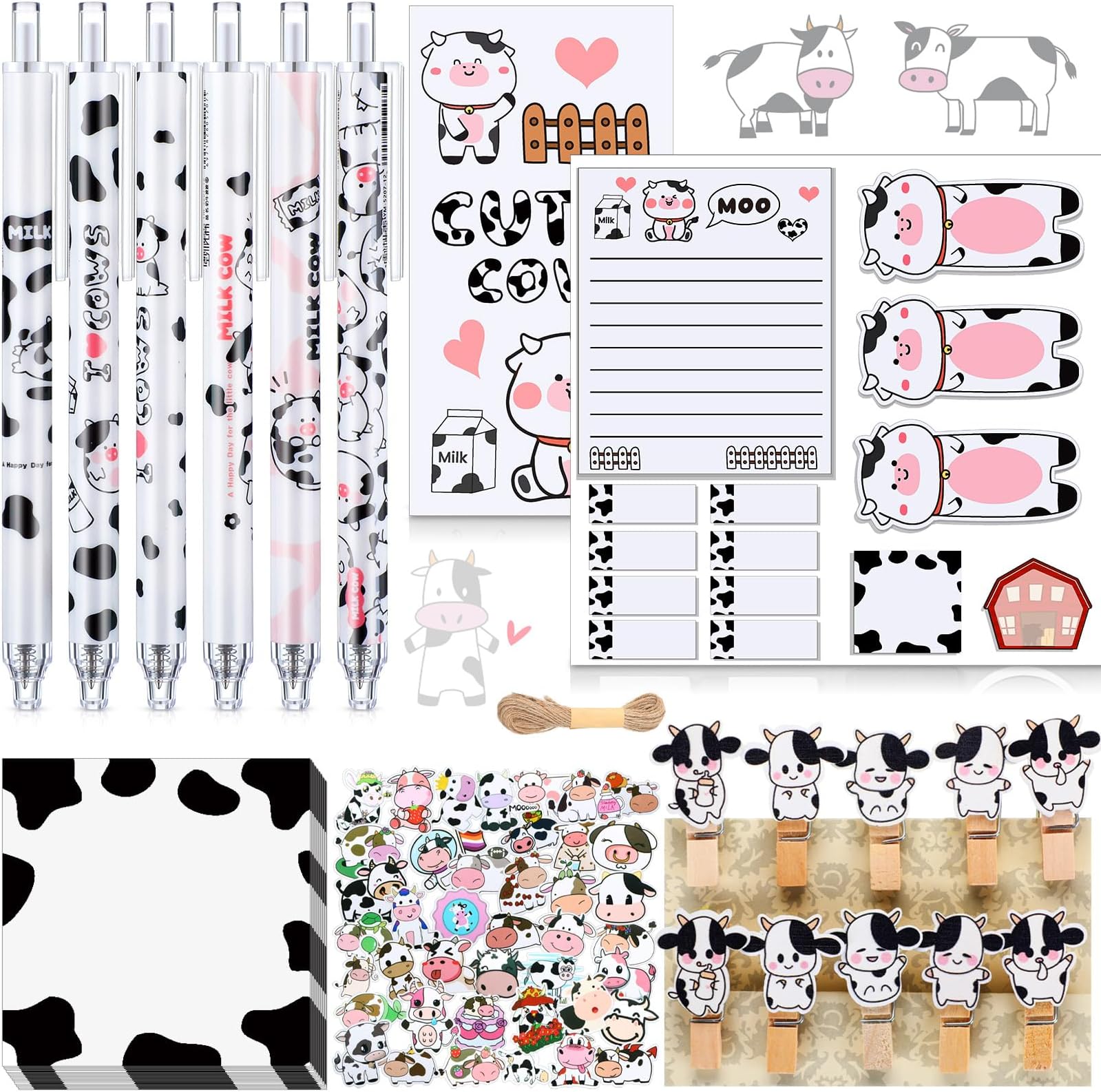 Amazon.com : Crtin 69 Pcs Cute Sticky Notes Set,Cartoon Pen, Stickers ...