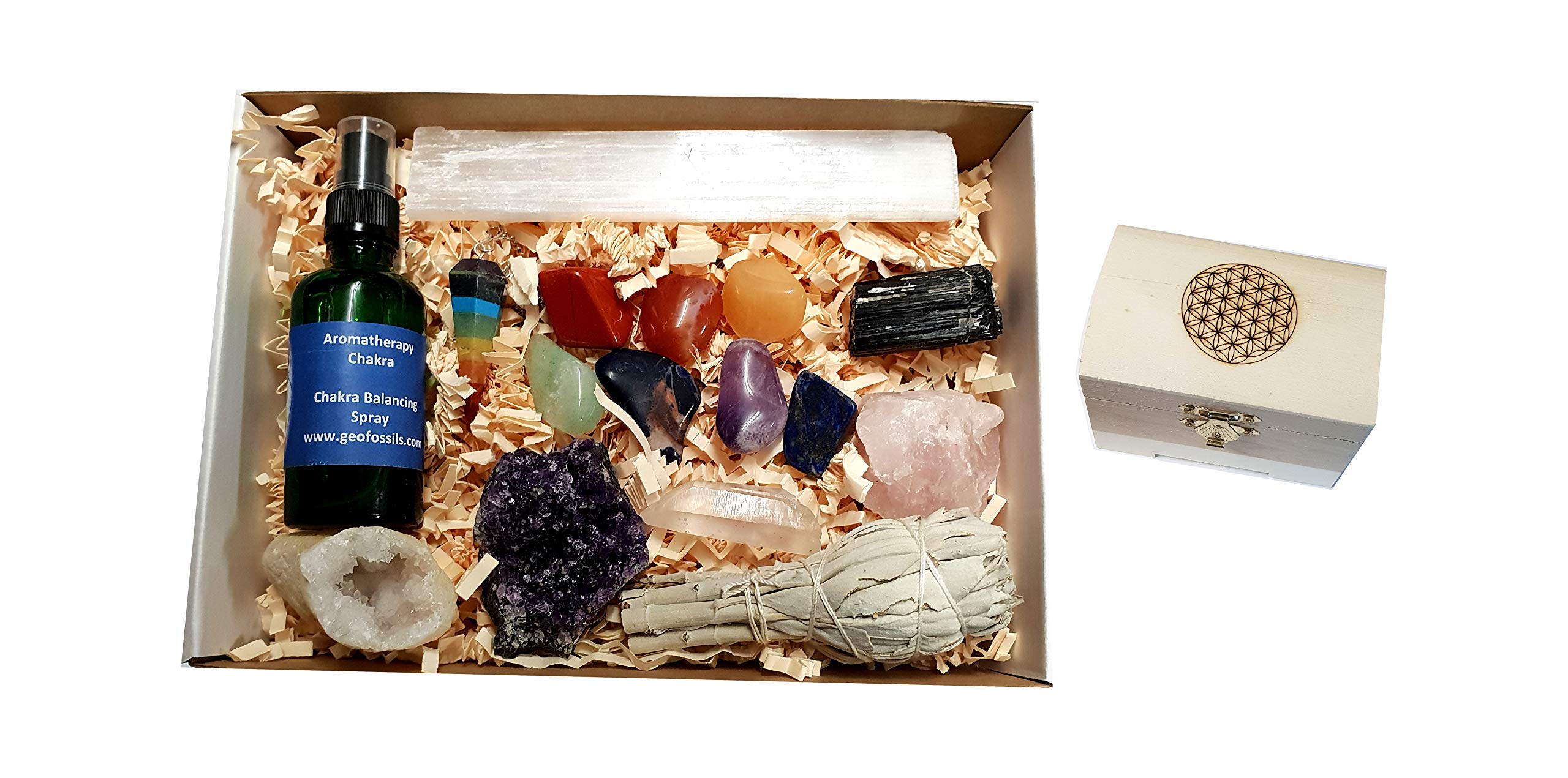 Amazon.com: 15 pcs Chakra Crystal Healing Kit! / Lot of Chakra tumbles ...