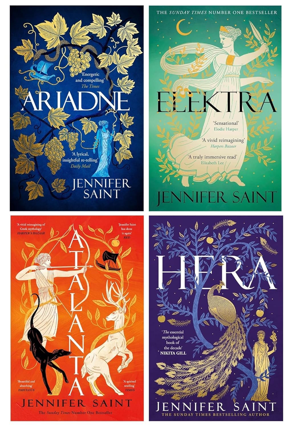 Jennifer Saint 4 Books Collection Set (Ariadne, Elektra, Atalanta ...