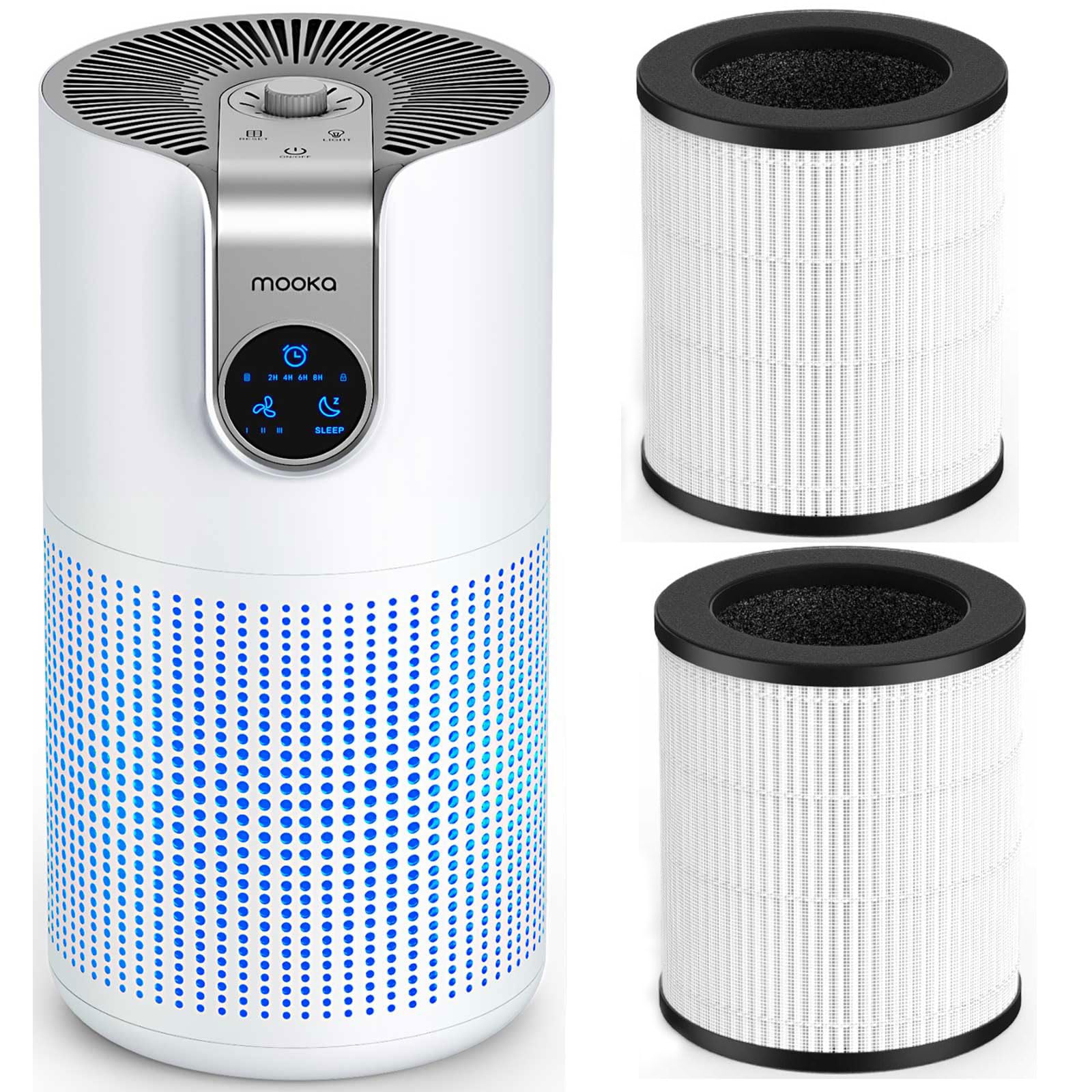 Amazon.com: MOOKA M03 Air Purifier + Replacement Filter 2 PACK Combo ...