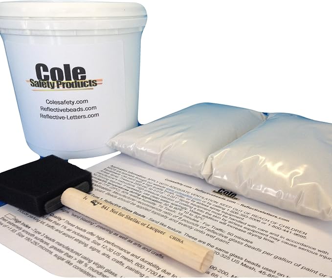 Amazon.com: Acrylic Paint (White) and Reflective Powder Glass Bead ...