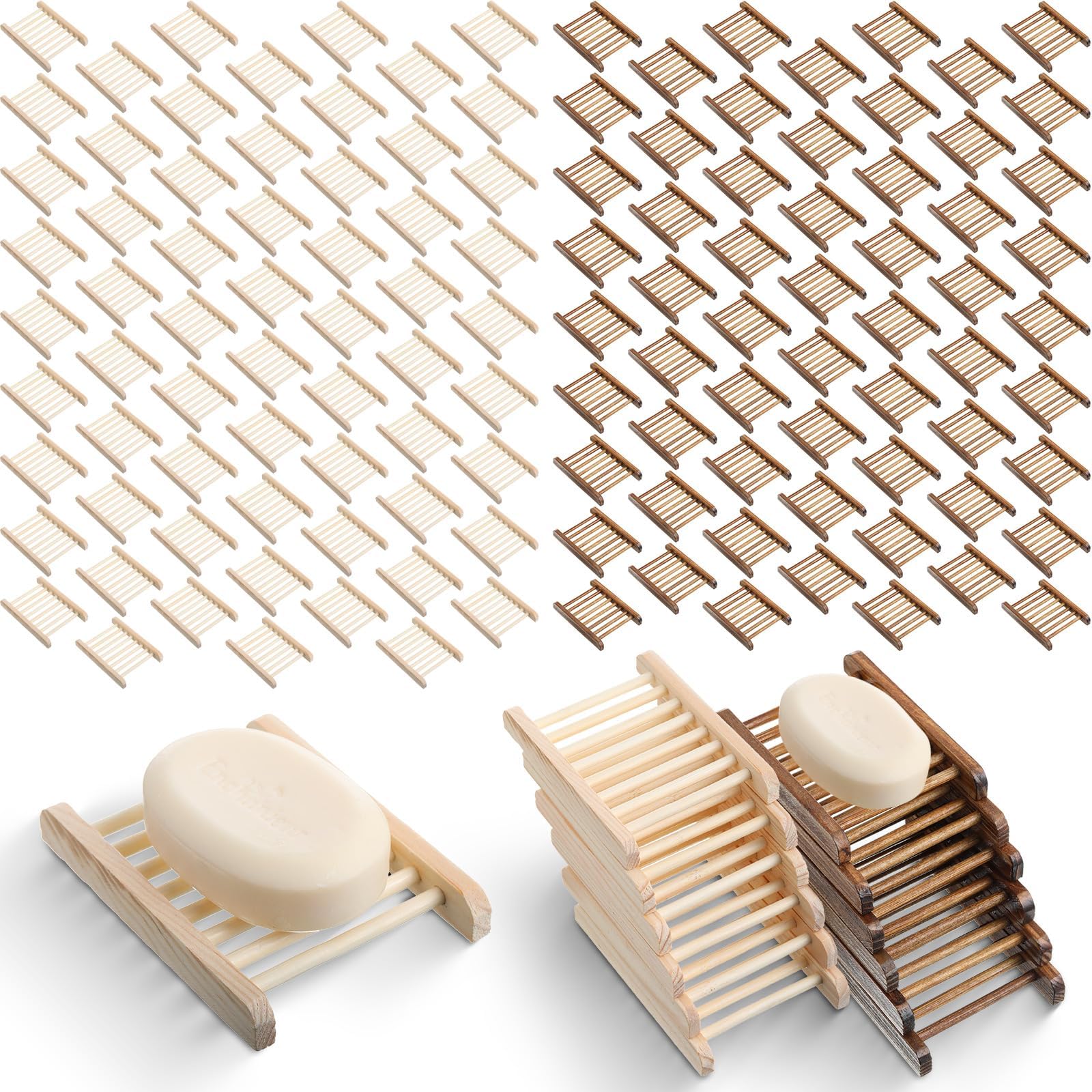 Amazon.com: Rtteri Soap Saver Bamboo Wood Soap Dish Tray Bathroom ...