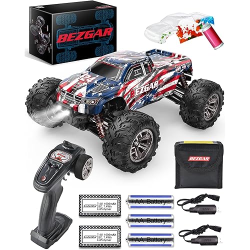 BEZGAR 7 Hobby Grade 1:16 Scale Remote Control Truck, 4WD High Speed 40 ...