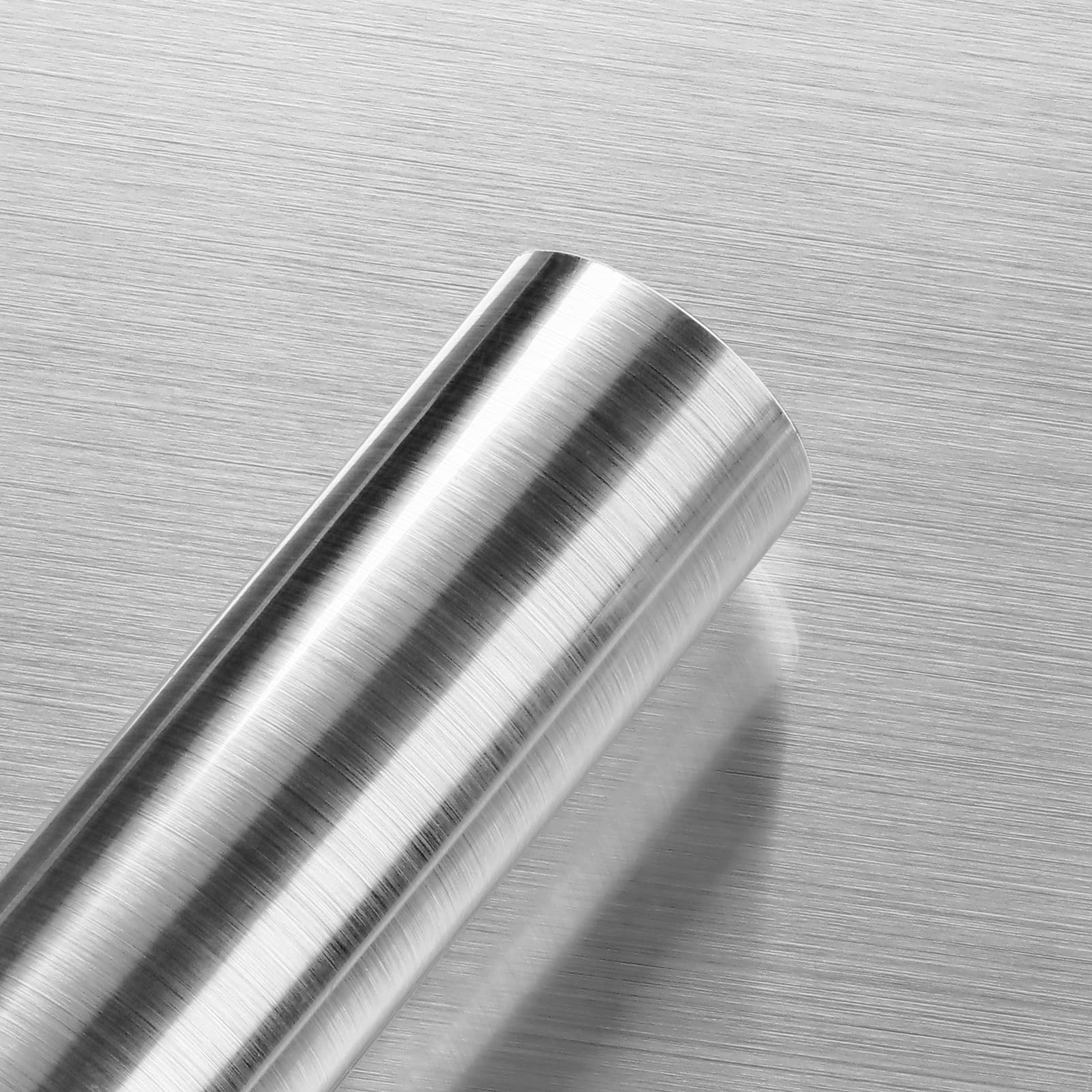 Skyblur Silver Brushed Stainless Steel Contact Paper for Countertop ...