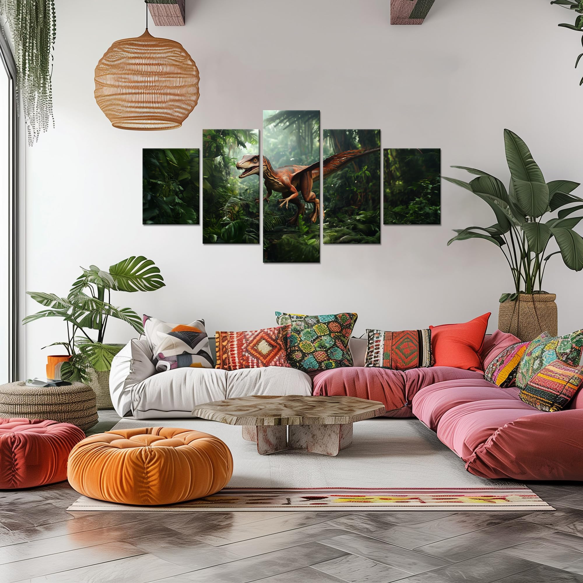 Amazon.com: Velociraptor Dinosaur Poster Wall Art Jurassic Wall Decor ...