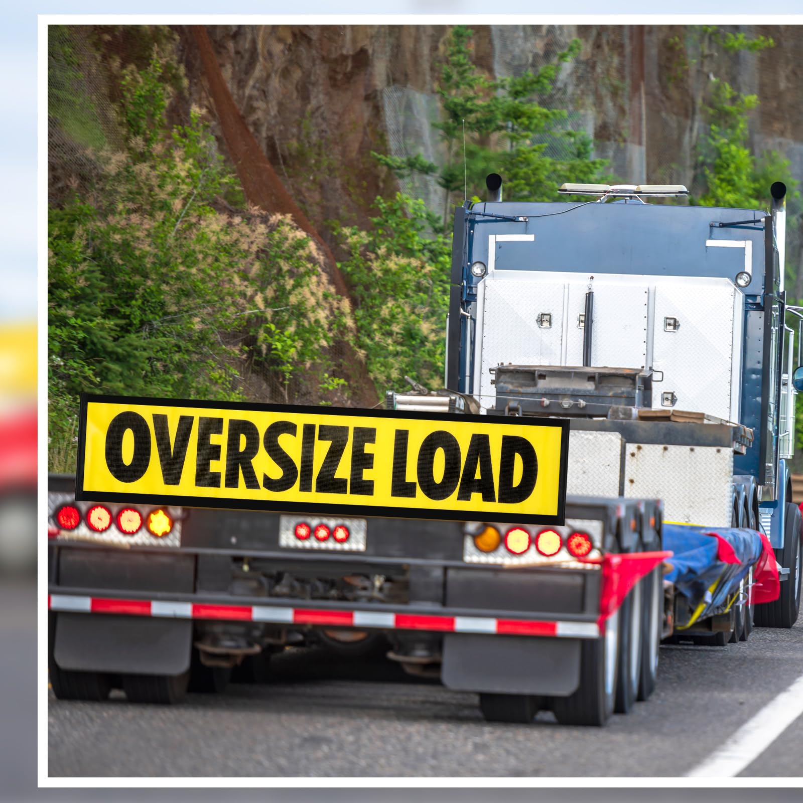 Snapklik.com : Newwiee 1 Set Safety Flag Kit Includes Oversized Load Banner Oversize Load Sign