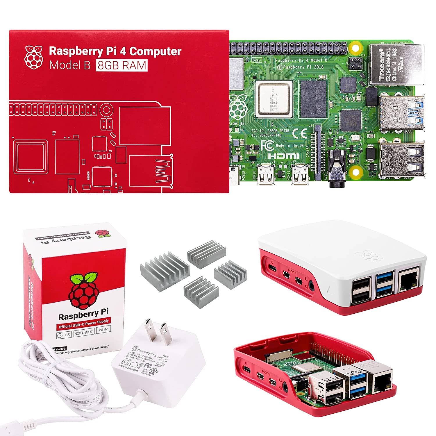 330OHMS Kit Raspberry Pi 4 8gb - Básico : Amazon.com.mx: Electrónicos