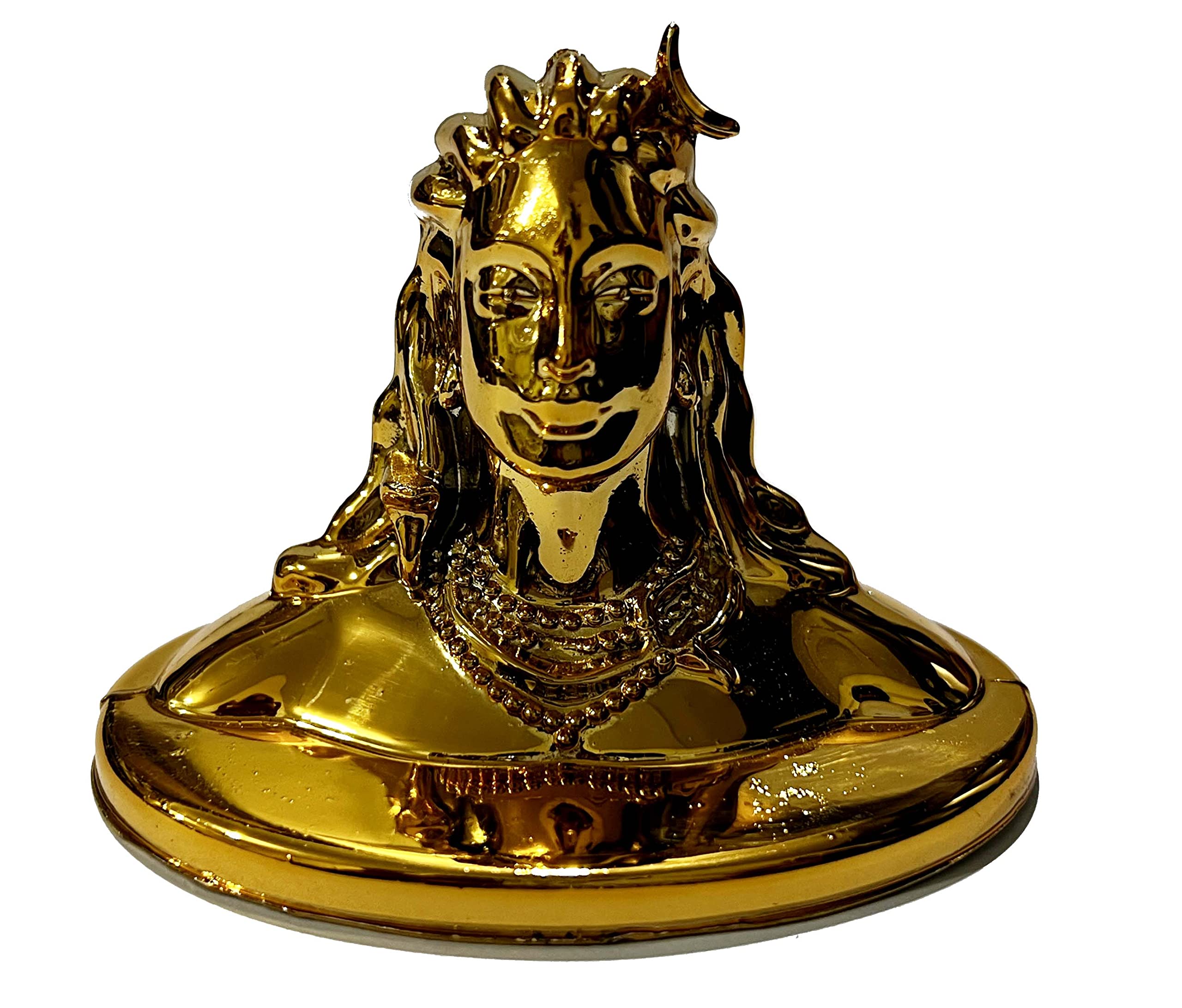 Buy Divine Origin TM Golden Colour Adiyogi Shiva Statue, Lord Shankar ...