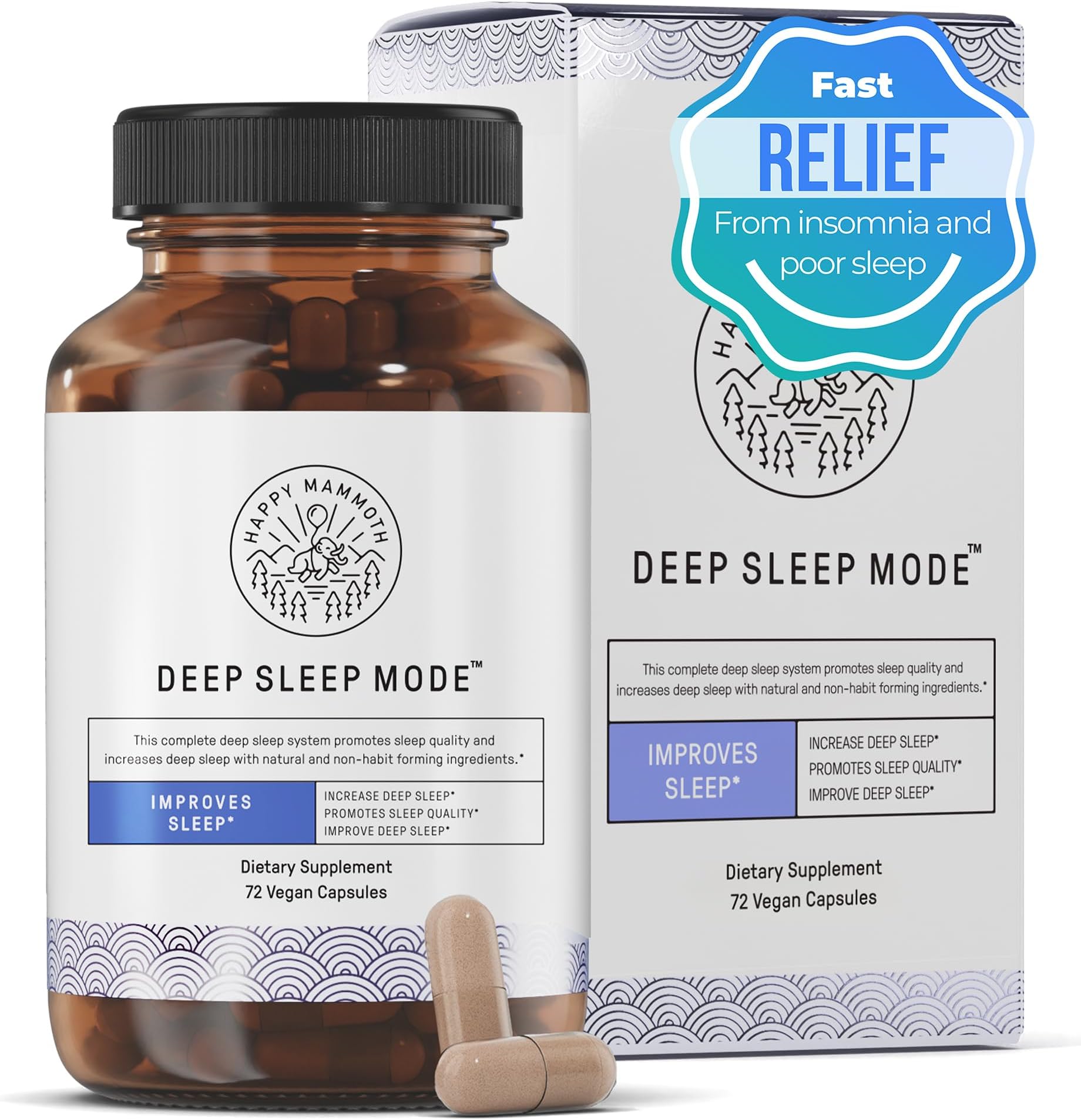 Amazon.com: Happy Mammoth Deep Sleep Mode. Get A Perfect 7-9 Hours ...