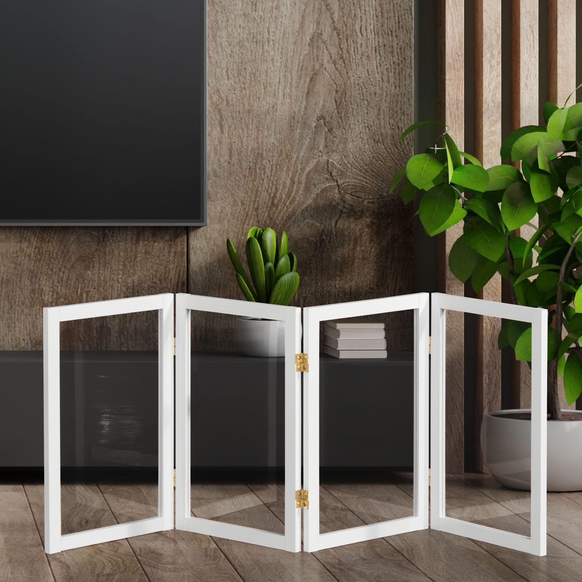 Amazon.com: 2 ft. Short Clear Plastic Partition White 4 Panel : Home ...