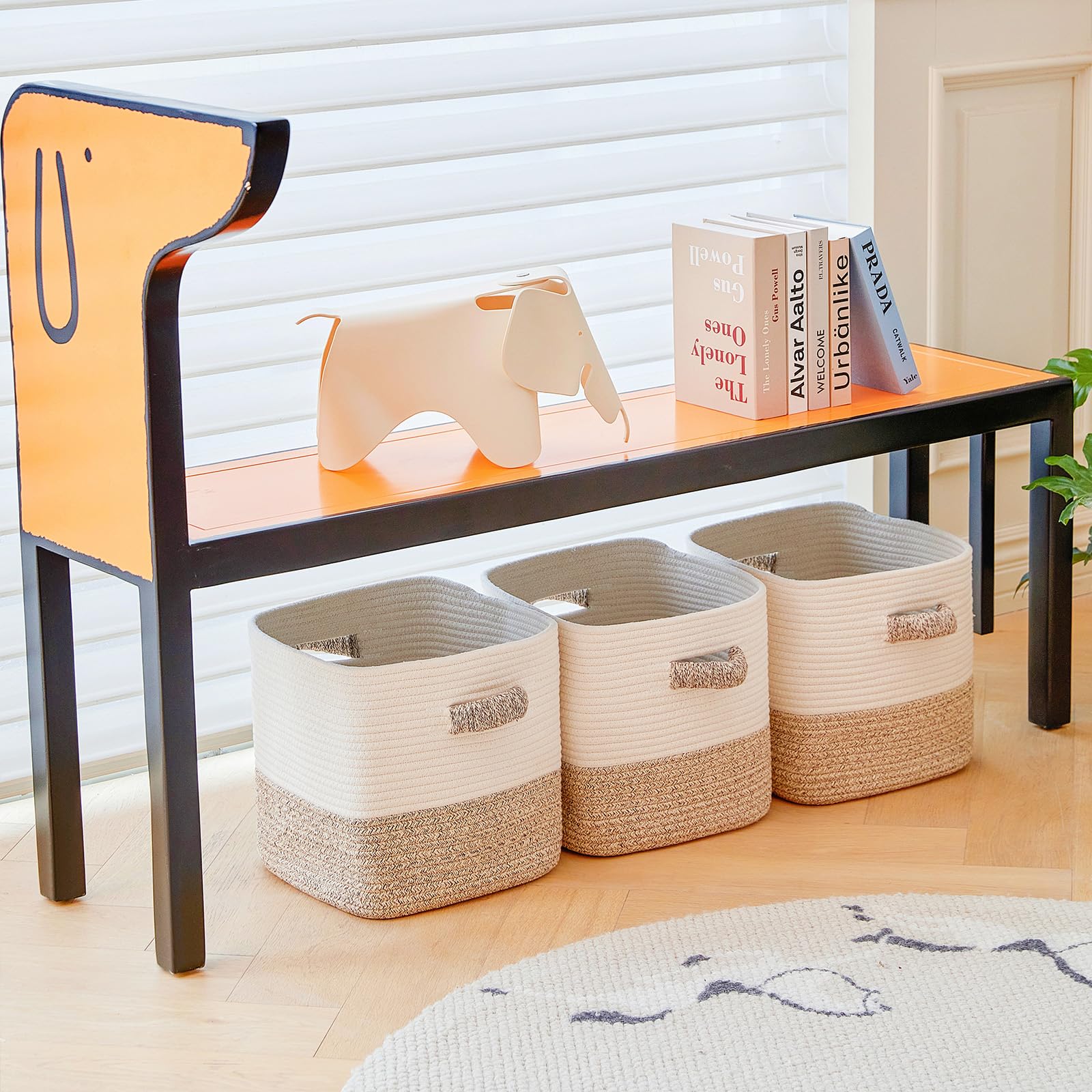 R RUNKA Storage Cube Baskets for Organizing-3 Pack -11 inch Square ...