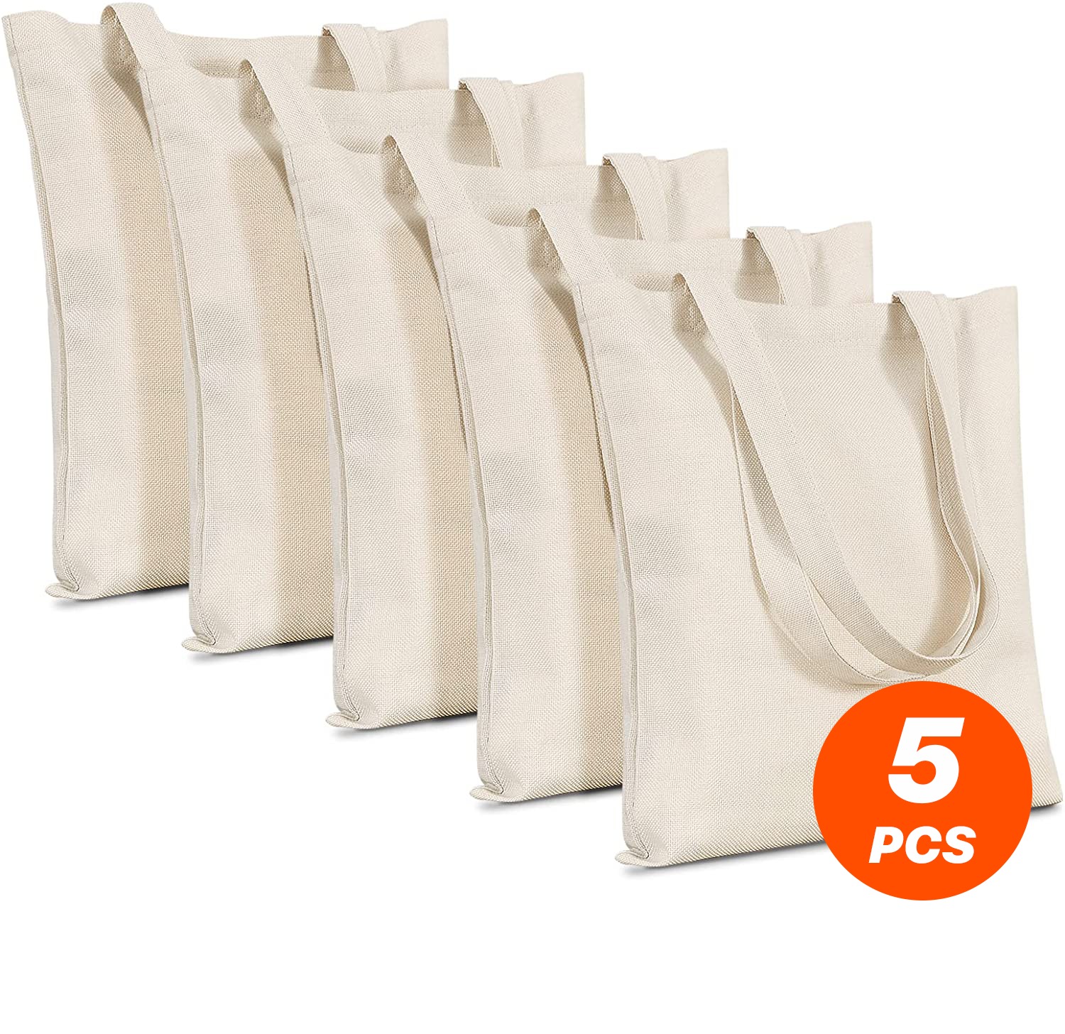 Watch Canvas Tote Bags with 5 Pack - Economic Multi-Pack Tote Bag on ...