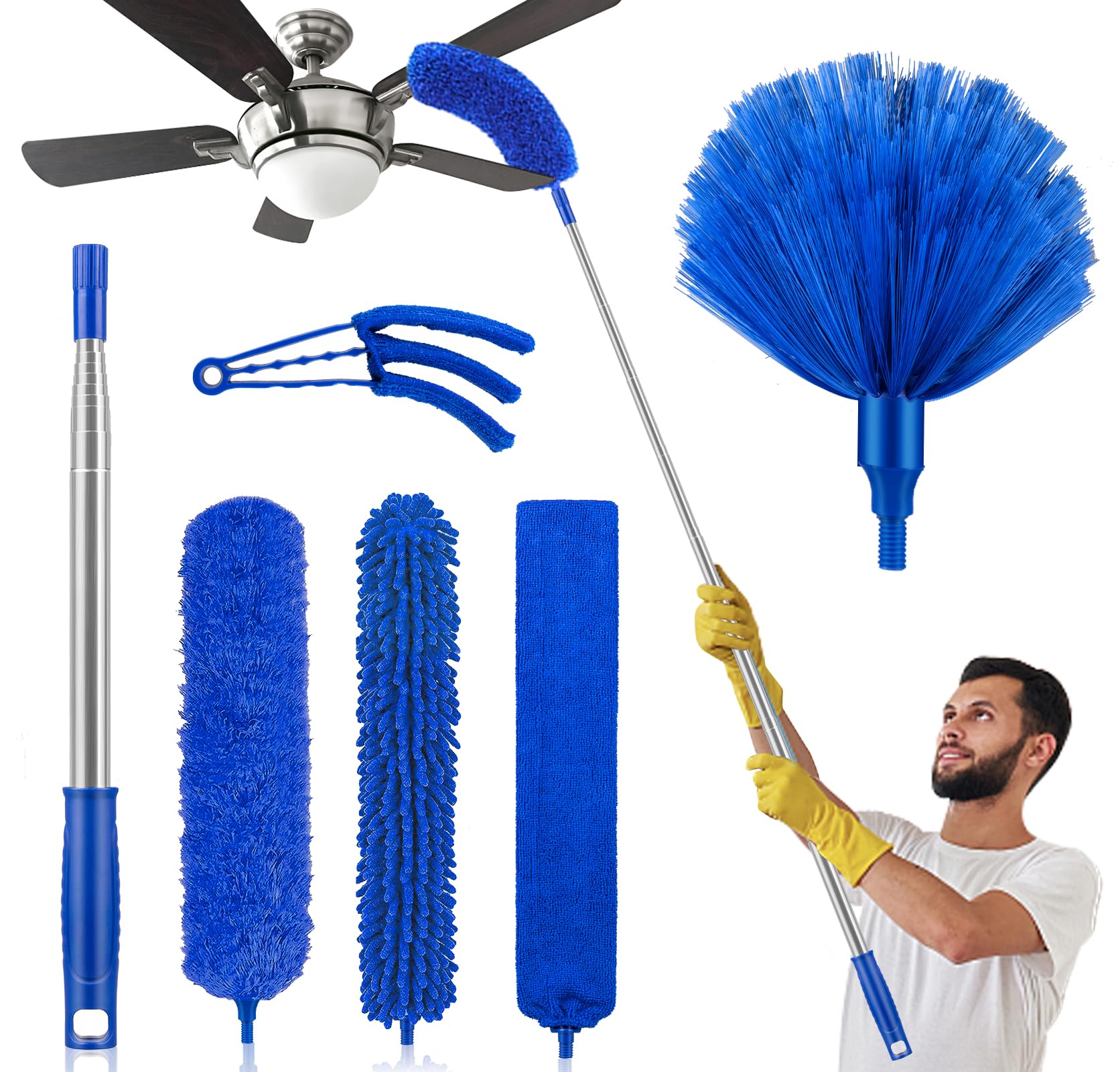 Dusters for Cleaning, Newliton Duster with Extension Pole Microfiber ...
