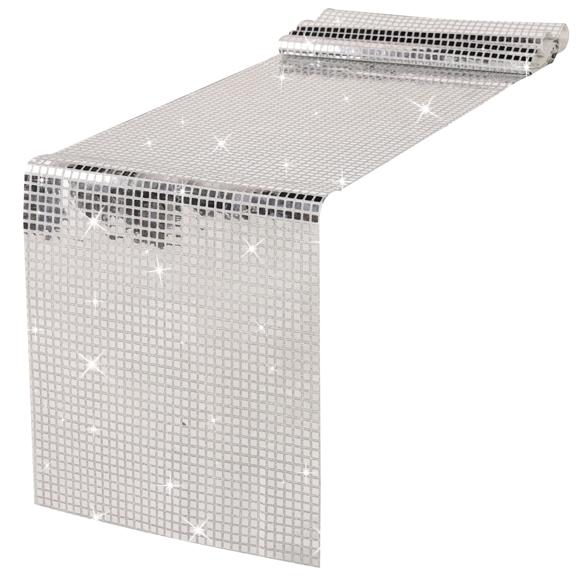 Amazon.com: Vagasi Table Runner 12 x 108 Inches Glitter Disco Party ...