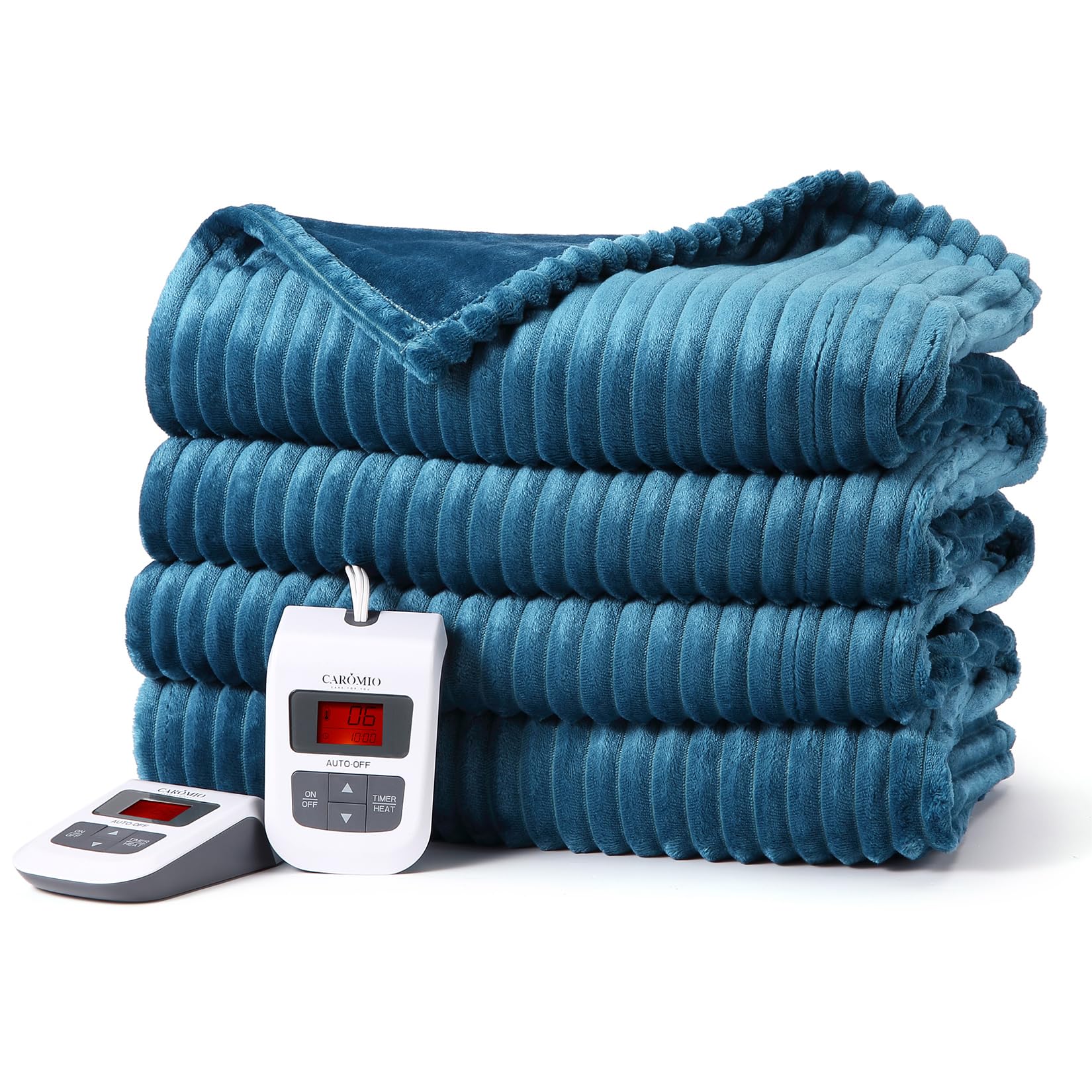 Amazon.com: CAROMIO Electric Blanket King Size Dual Control 90x100 Inch ...