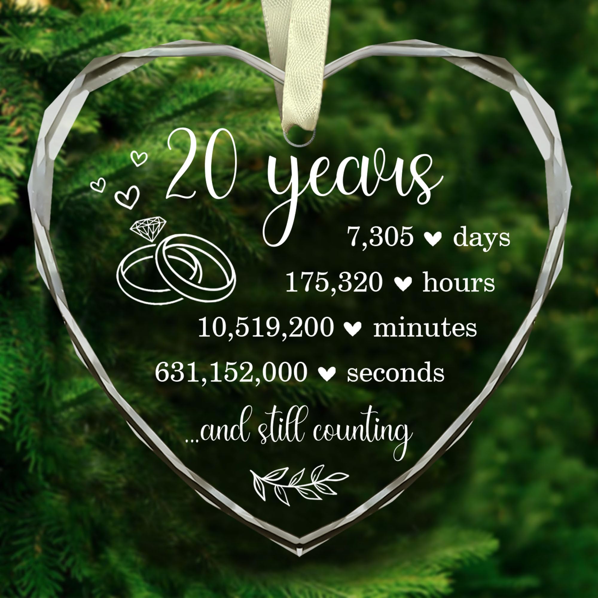 Amazon.com: BSQUIELE 20th Wedding Gifts for Women Men - Valentine Gift ...