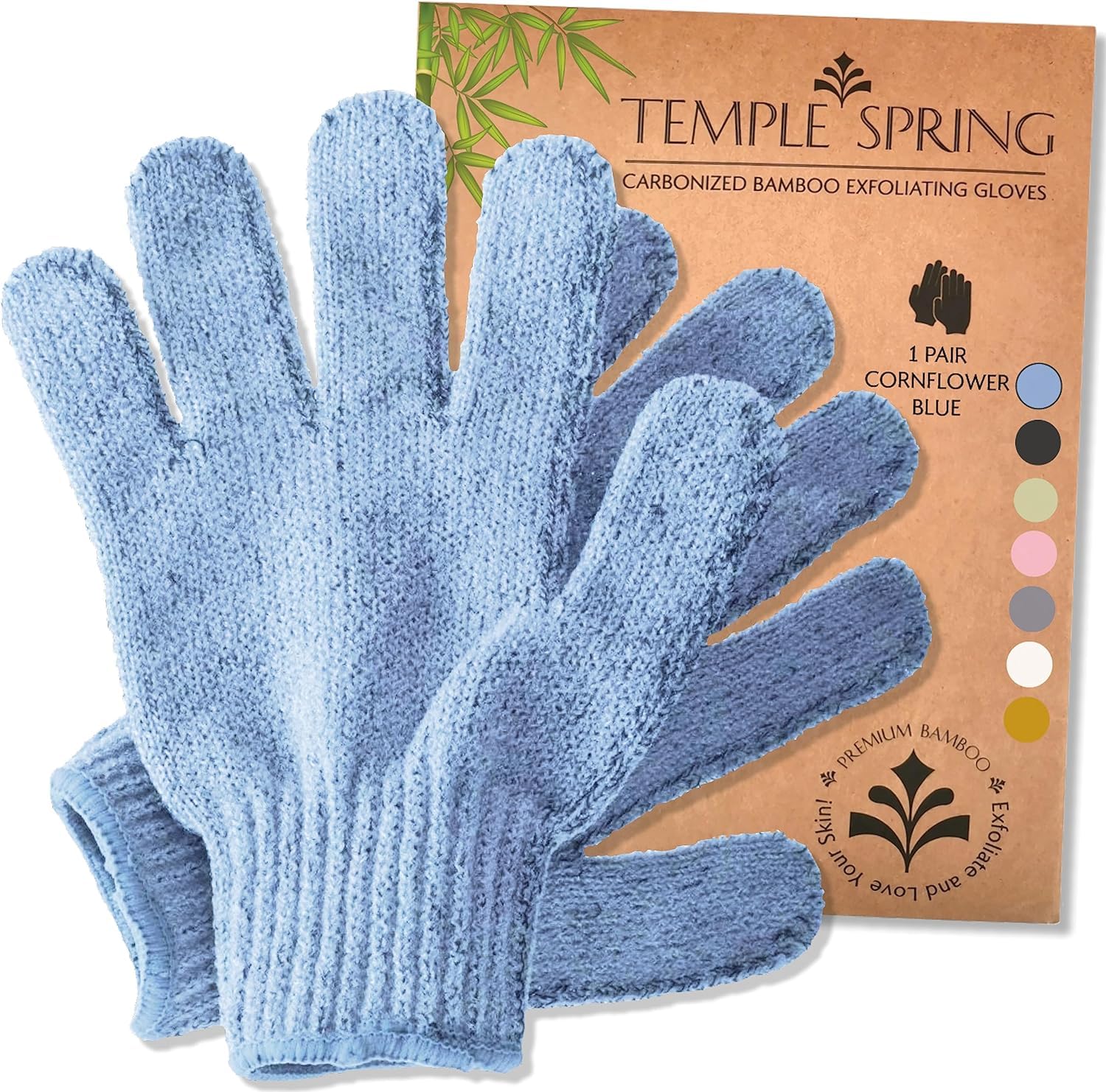 Amazon.com : Temple Spring Exfoliating Glove - Rayon Bamboo Spa ...