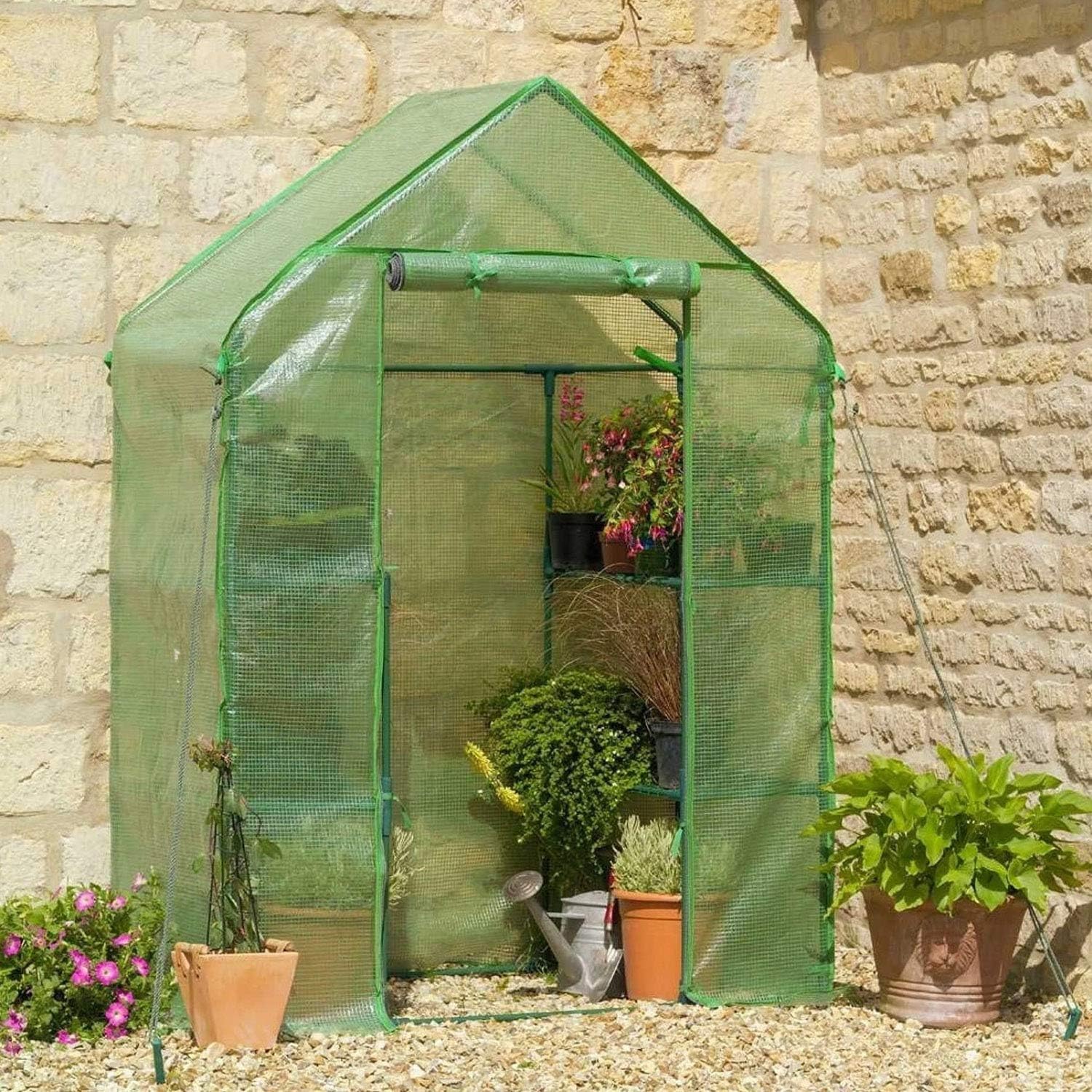 SG Traders Greenhouse with PE Cover Cold Frame for Garden, Walk in ...