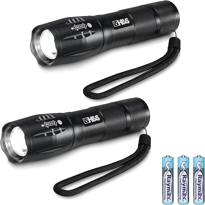 H&S LED Torches Set of 2 - Super Bright Small Torch - Pocket Sized ...
