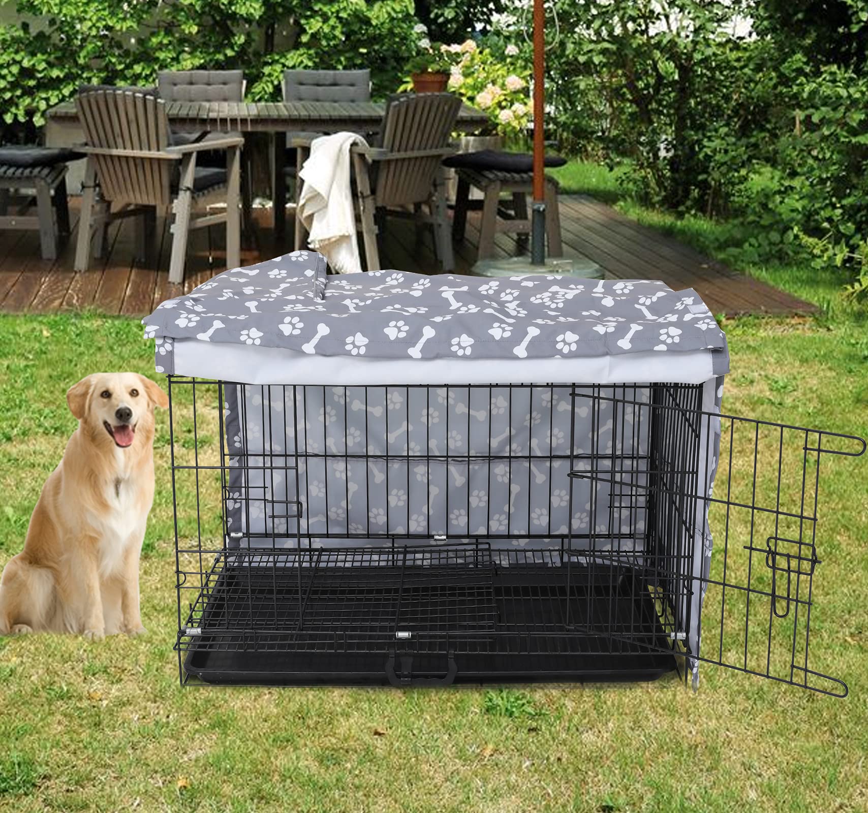 Snapklik.com : Morezi Dog Crate Cover, Heavy Nylon Waterproof, Fits ...