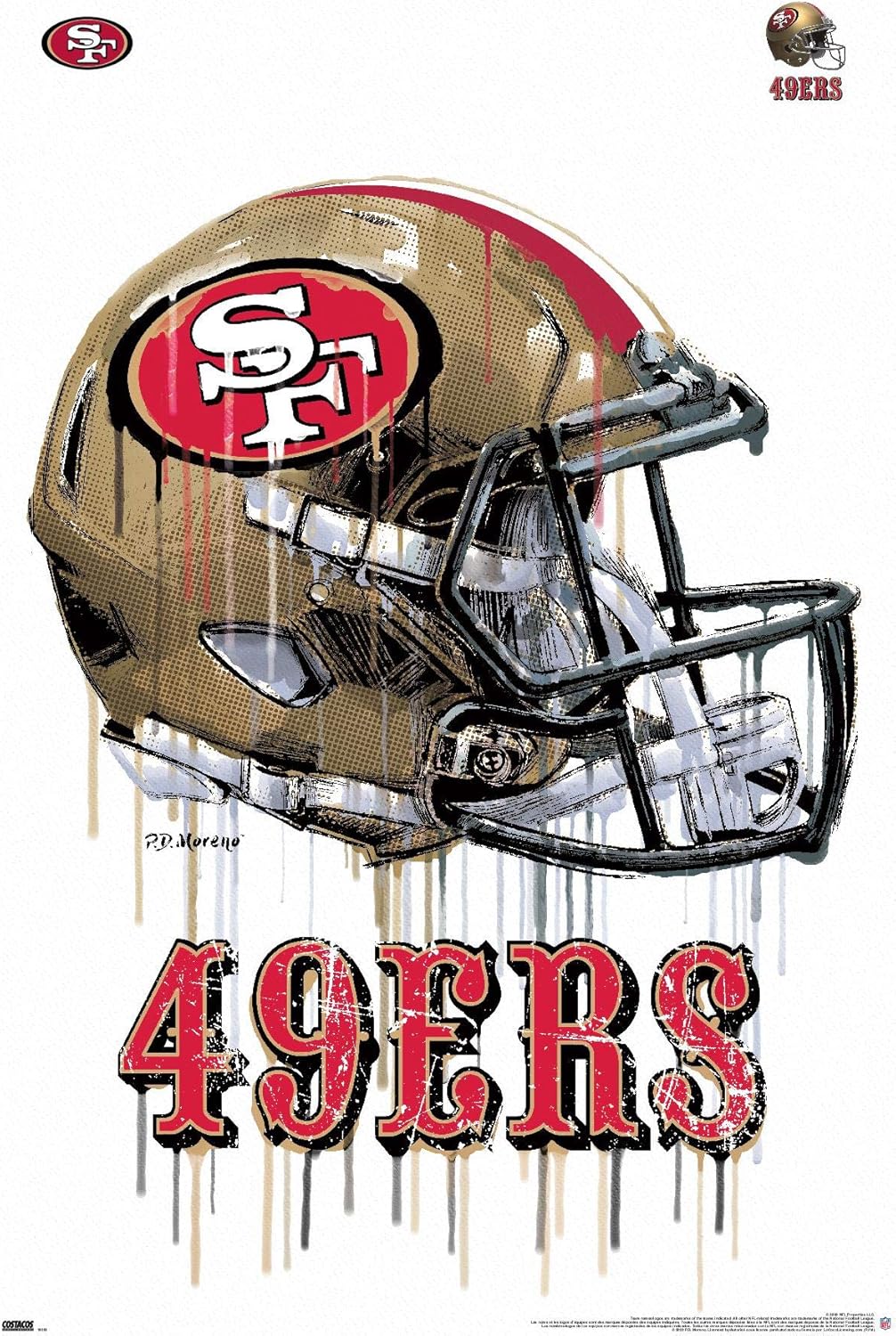 Amazon.com: Trends International NFL San Francisco 49ers - Drip Helmet ...