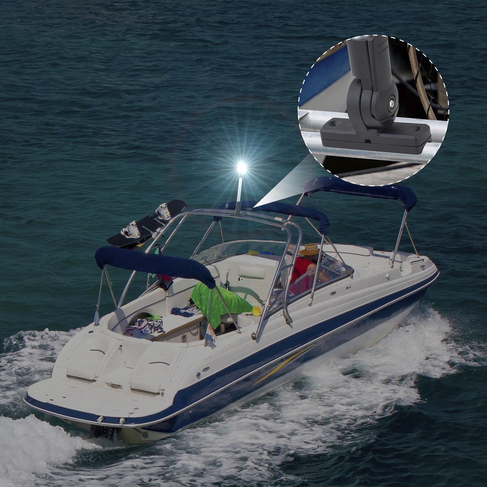 Snapklik.com : CLGMarine Bimini Top Light - All Round LED Anchor ...