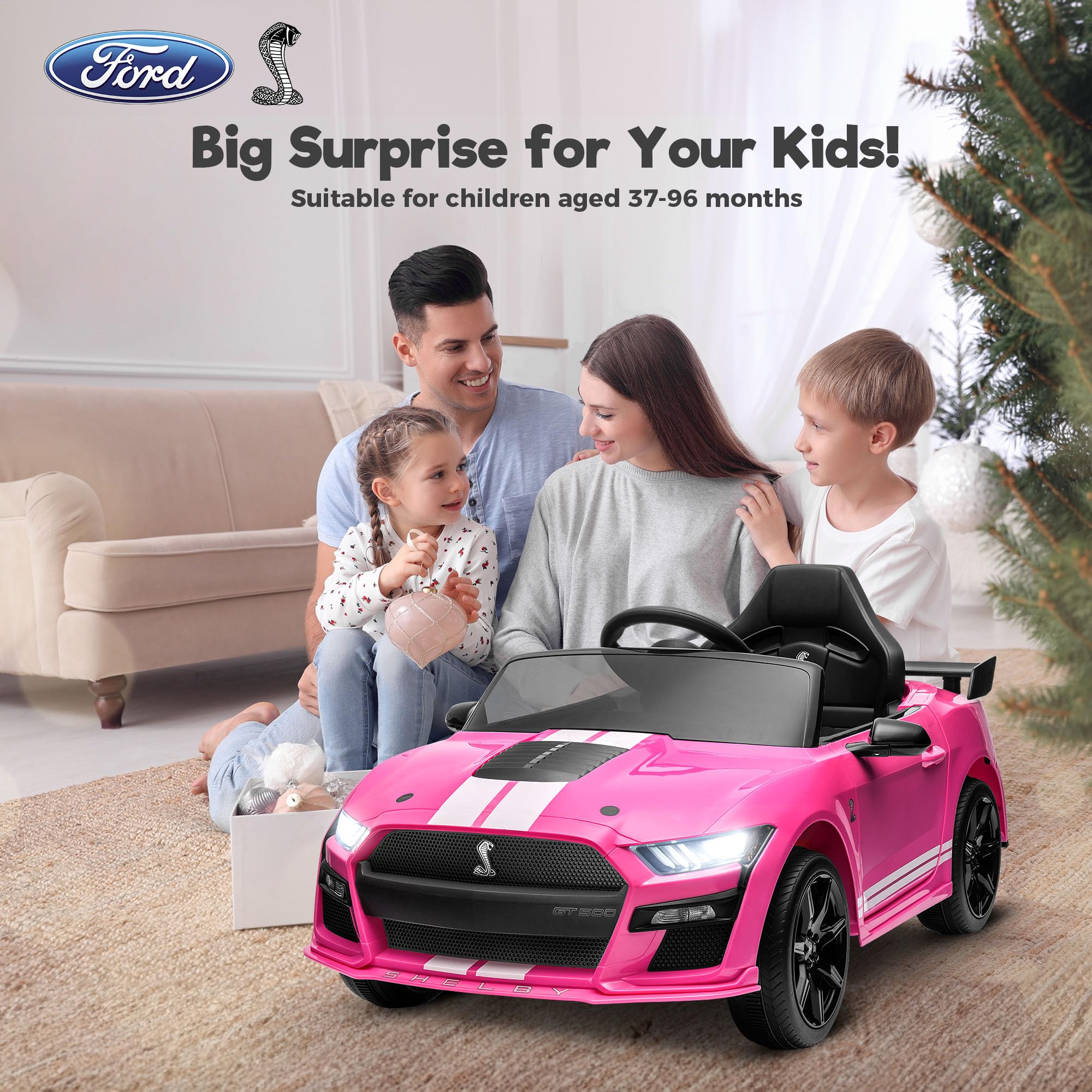Shelby Ride-on Toy Licensed Shelby Kids Electric Car - 12V Ride-On Toy ...