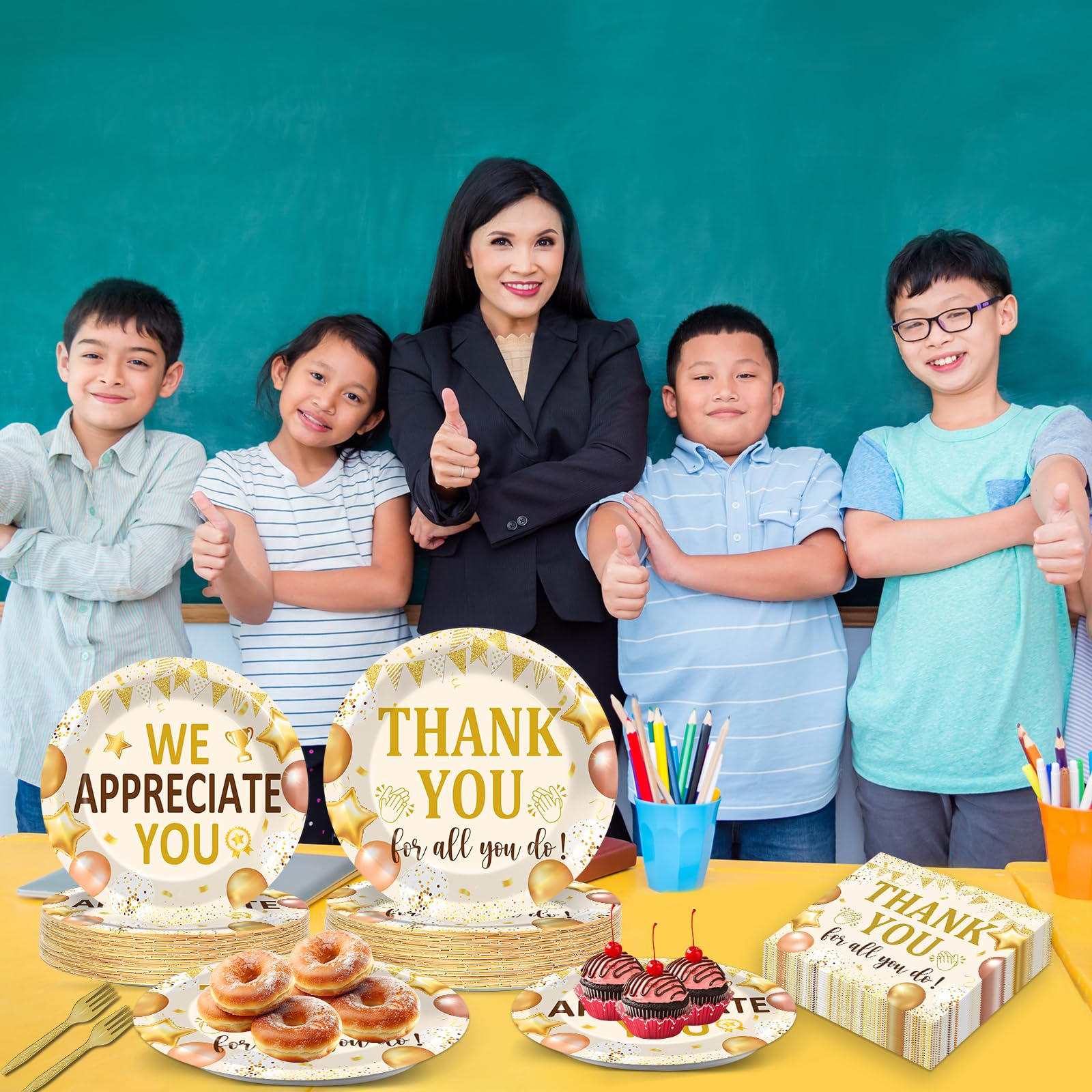 Snapklik.com : 96Pcs We Appreciate You Party Plates And Napkins ...